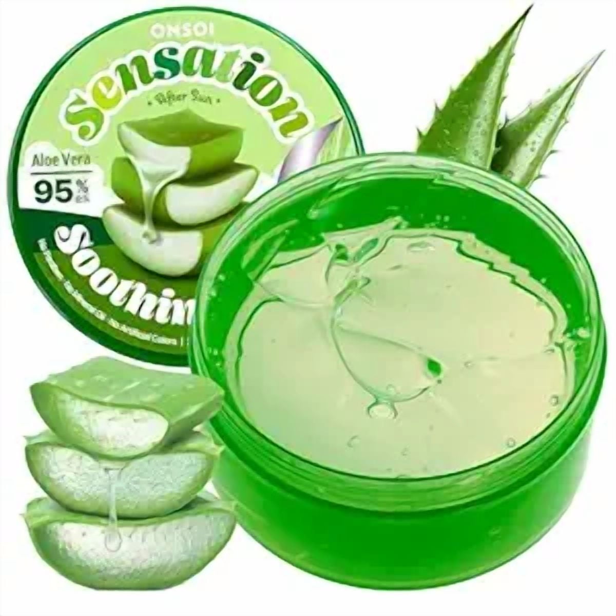 Innerest ONSOI 95% Aloe Vera Gel for Sunburn Relief Calming Hydrating ...