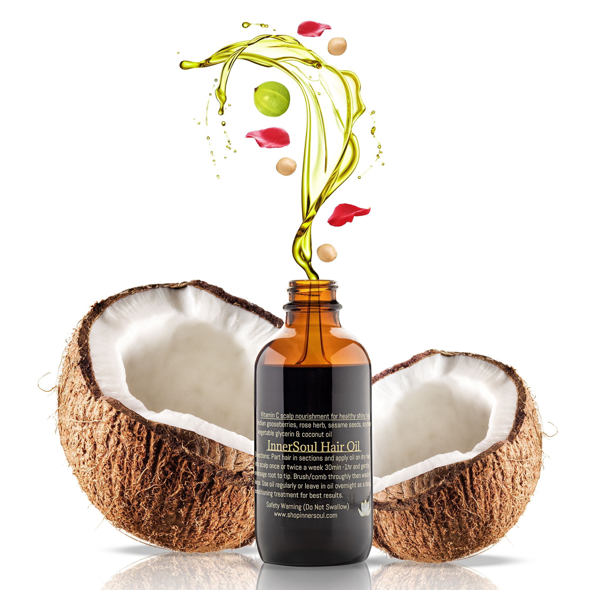 Innersoul Hair Growth Oil, Hair Oil ,Rich in Vitamin C Dropper 120ml ...