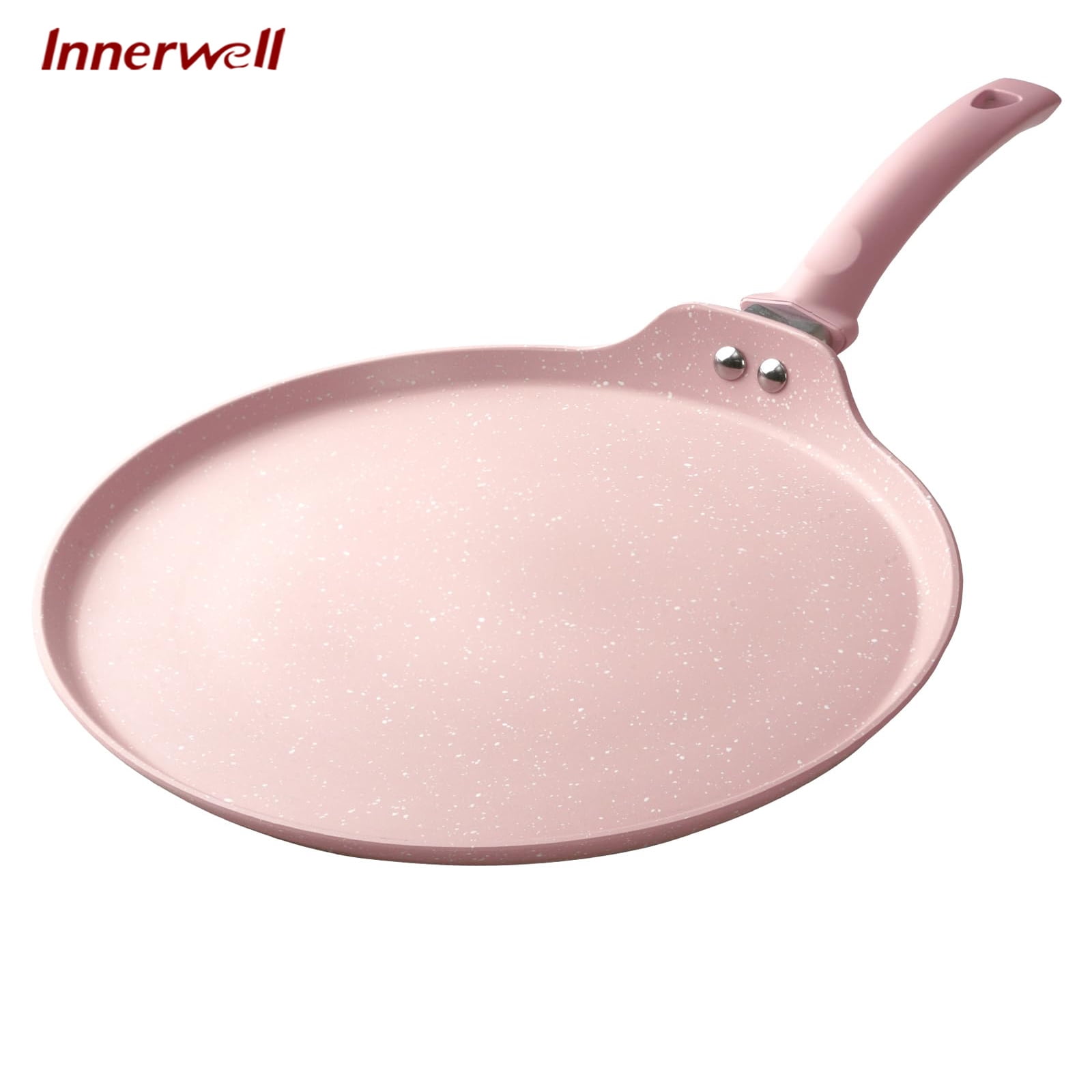 Innerwell Pink 10 inch Nonstick Flat Skillet Tortilla Pan Aluminum ...