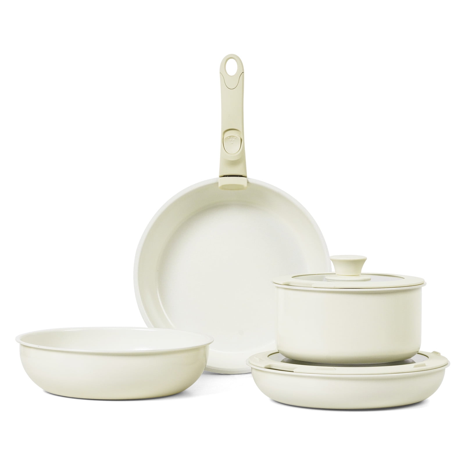 Innerwell 7pcs Nonstick Pots and Pans Set Cookware Detachable Handle ...