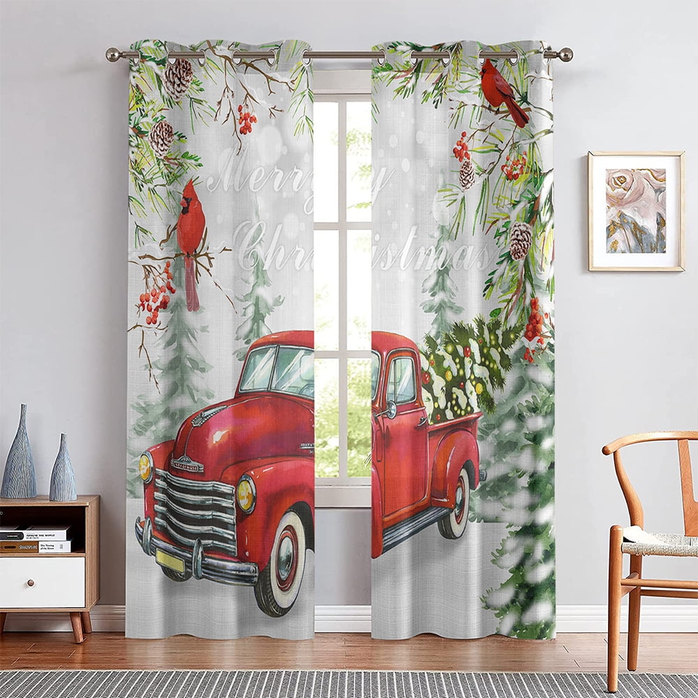 Innerwin Xmas Blackout Window Drapes Grommet Room Darkening Curtain ...