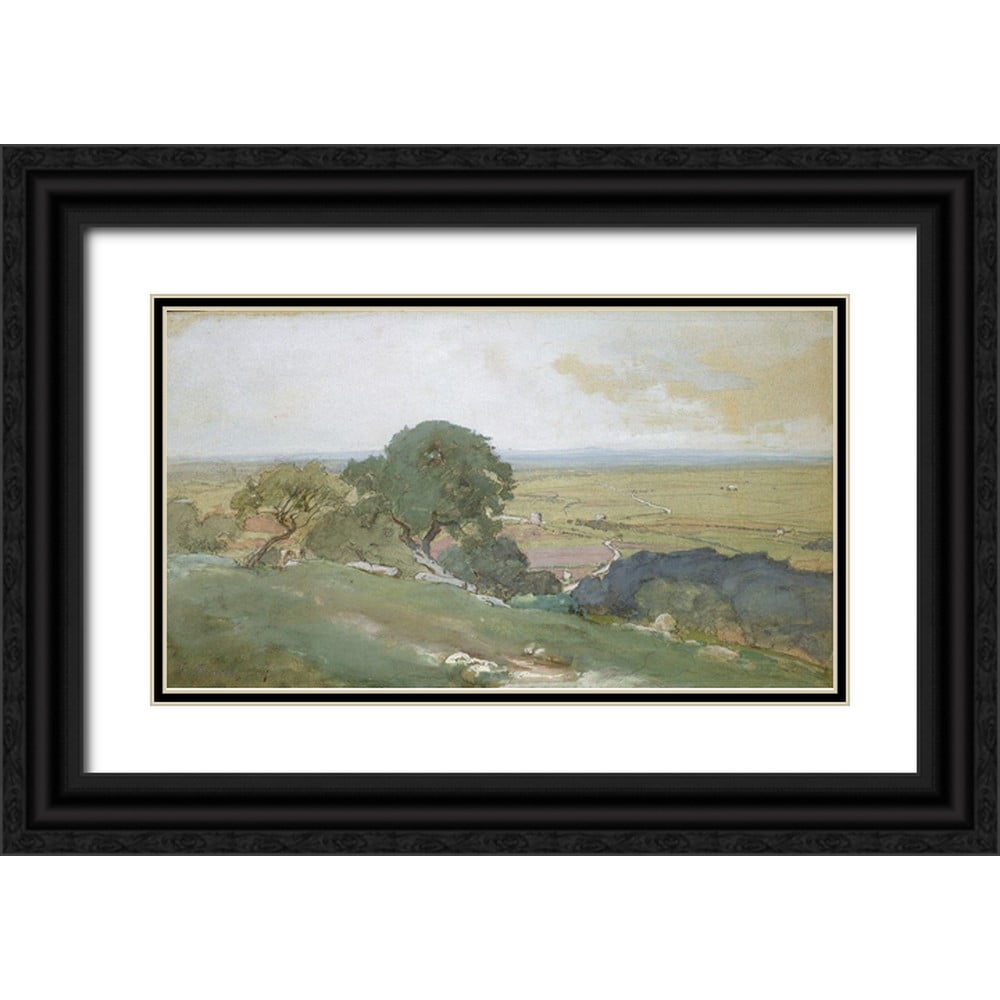 Inness, George 24x15 Black Ornate Wood Framed with Double Matting ...