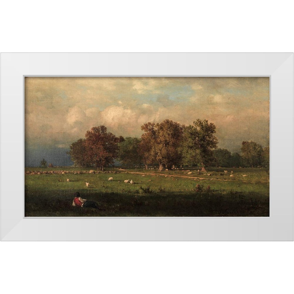 Inness, George 32x20 White Modern Wood Framed Museum Art Print Titled ...