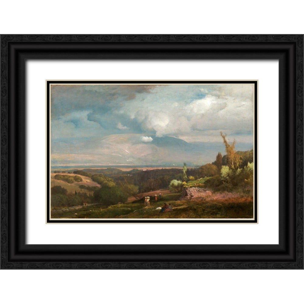 Inness, George 32x23 Black Ornate Wood Framed with Double Matting ...