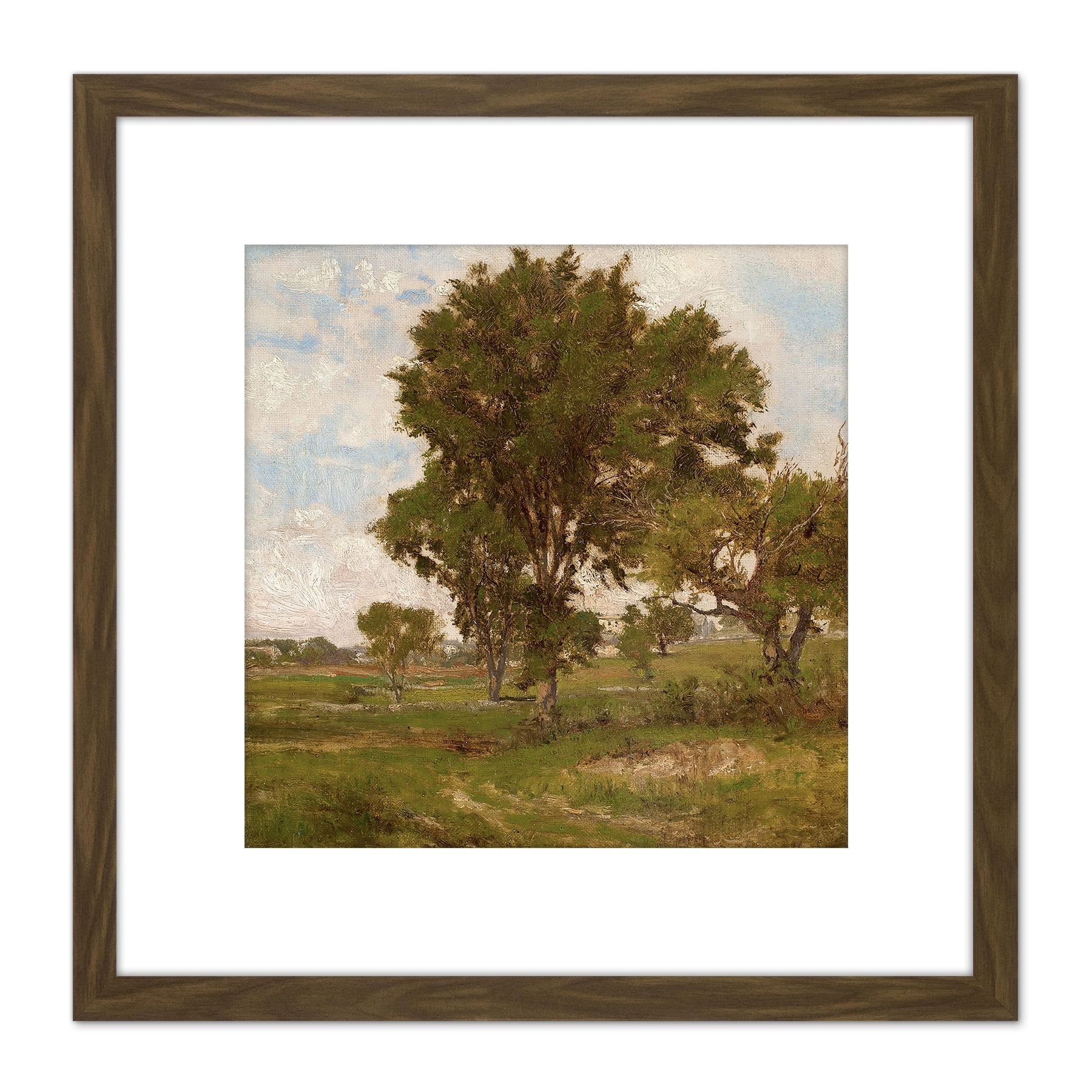 Inness The Elm Tree C1880 Painting 8X8 Inch Square Wooden Framed Wall ...