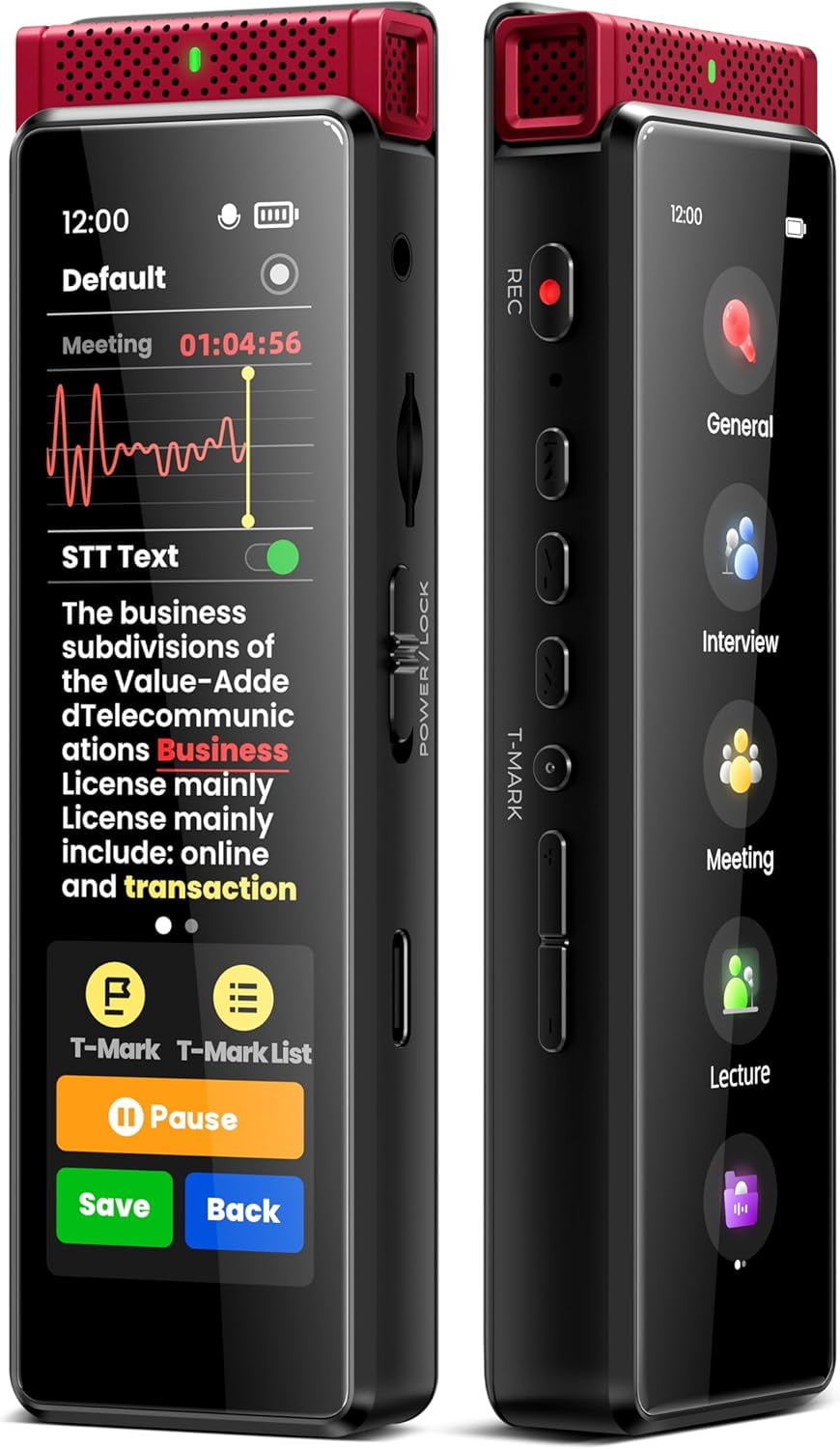 Innioasis 72GB Digital Voice Recorder with Playback, R1 Full ...