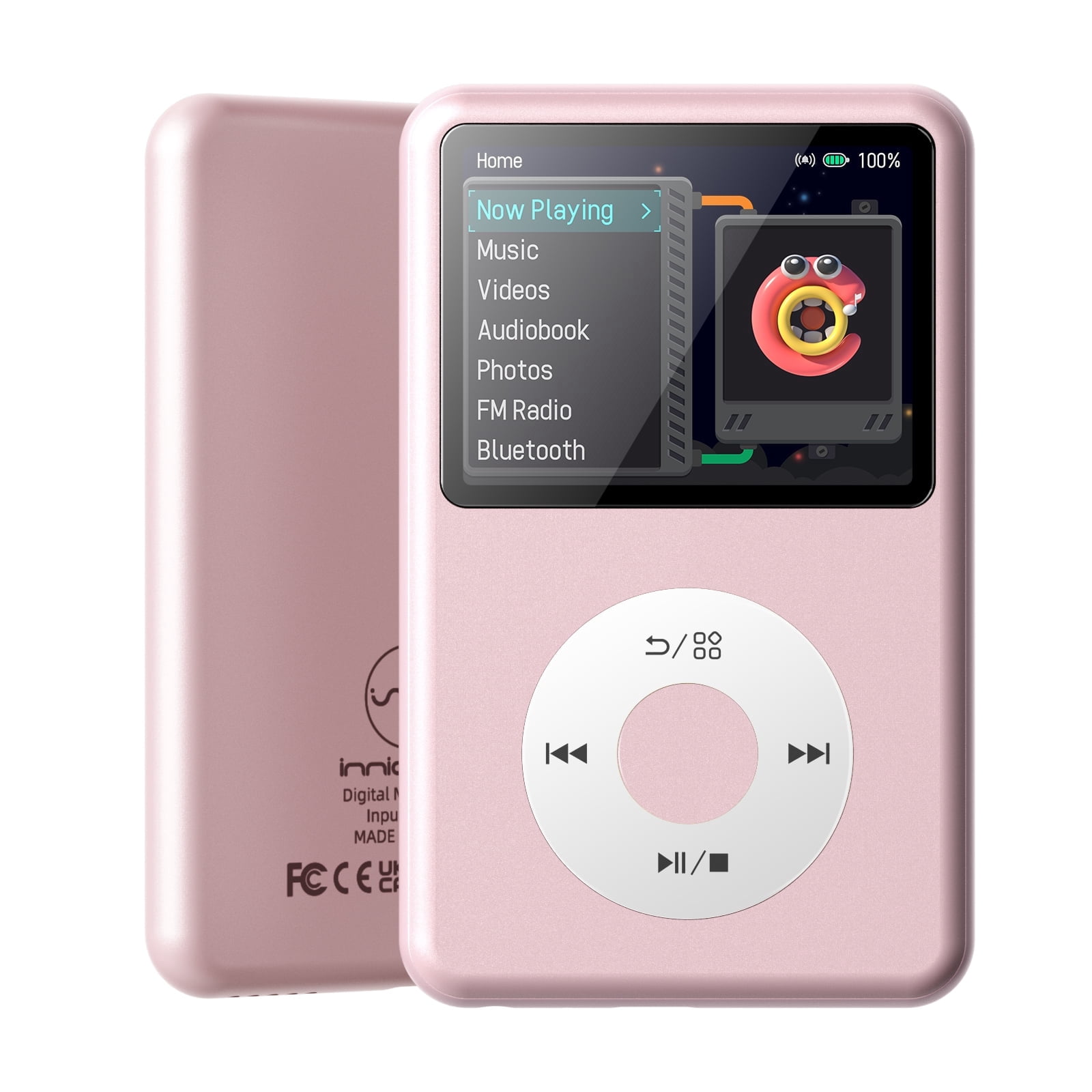 Innioasis Mp3 Player with Bluetooth, 2.4" 128GB Portable Mini HiFi ...