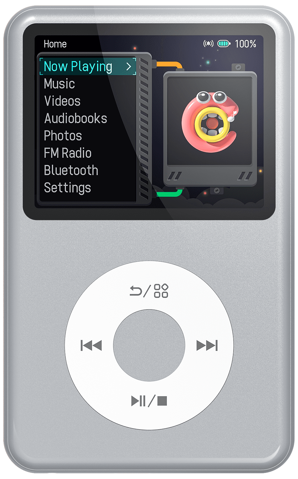 "Innioasis Bluetooth MP3 Player, 2.4"" 128GB, HiFi, FM Radio, Audiobook ...