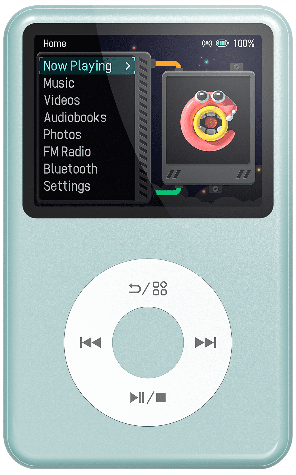 Innioasis Mp3 Player with Bluetooth, 2.4" 128GB Portable Mini HiFi Sound Bluetooth Walkman ...