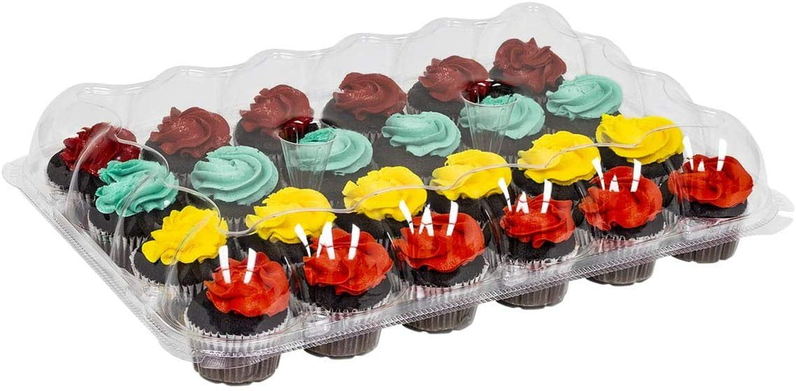 Inno-Pak IP424 Two-Piece Clear Container for 24 Cupcakes - Pack of 10 ...