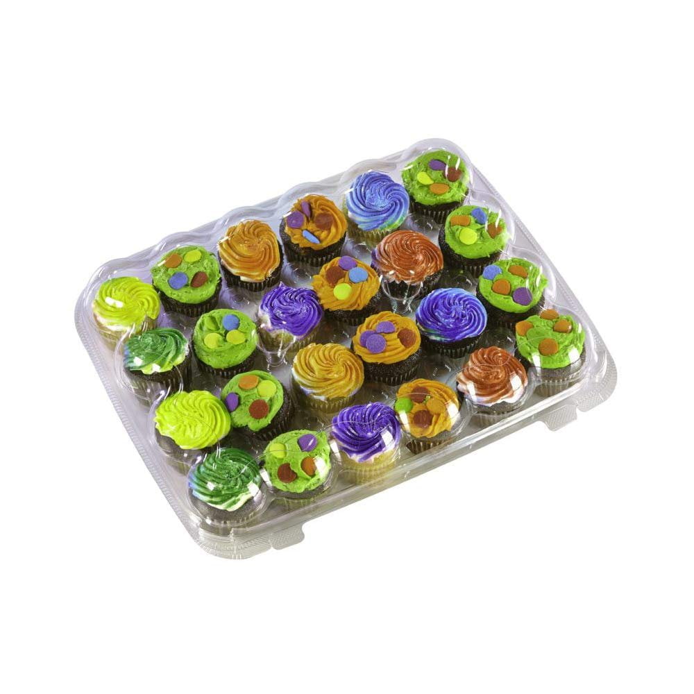 Inno-Pak KP224 24 Count Mini Cupcake Container, 12.38" Pack of 110 ...