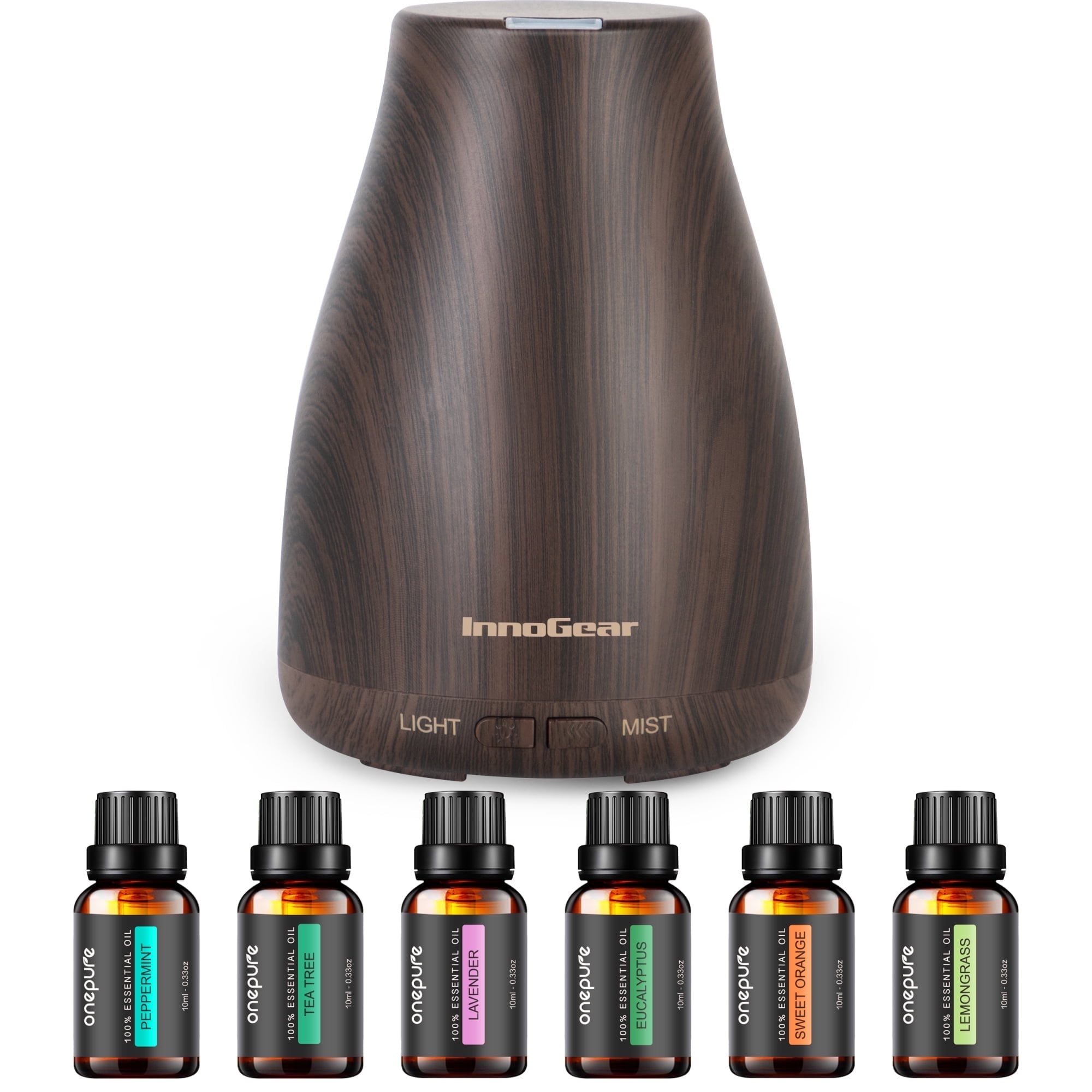 InnoGear 100ml Essential Oil Diffuser with 6 Oils, Ultrasonic ...