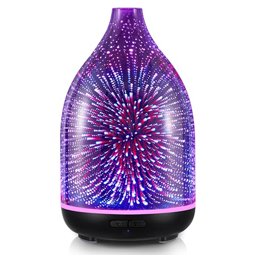 InnoGear Oil Diffuser, 150ml Handmade Glass Diffuser 3D Glass Essential ...