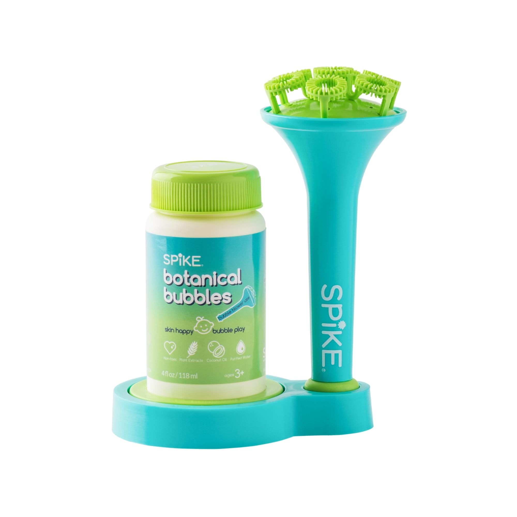 Innobaby Spike Bubble Blower with Mess Free Botanical Bubbles and ...