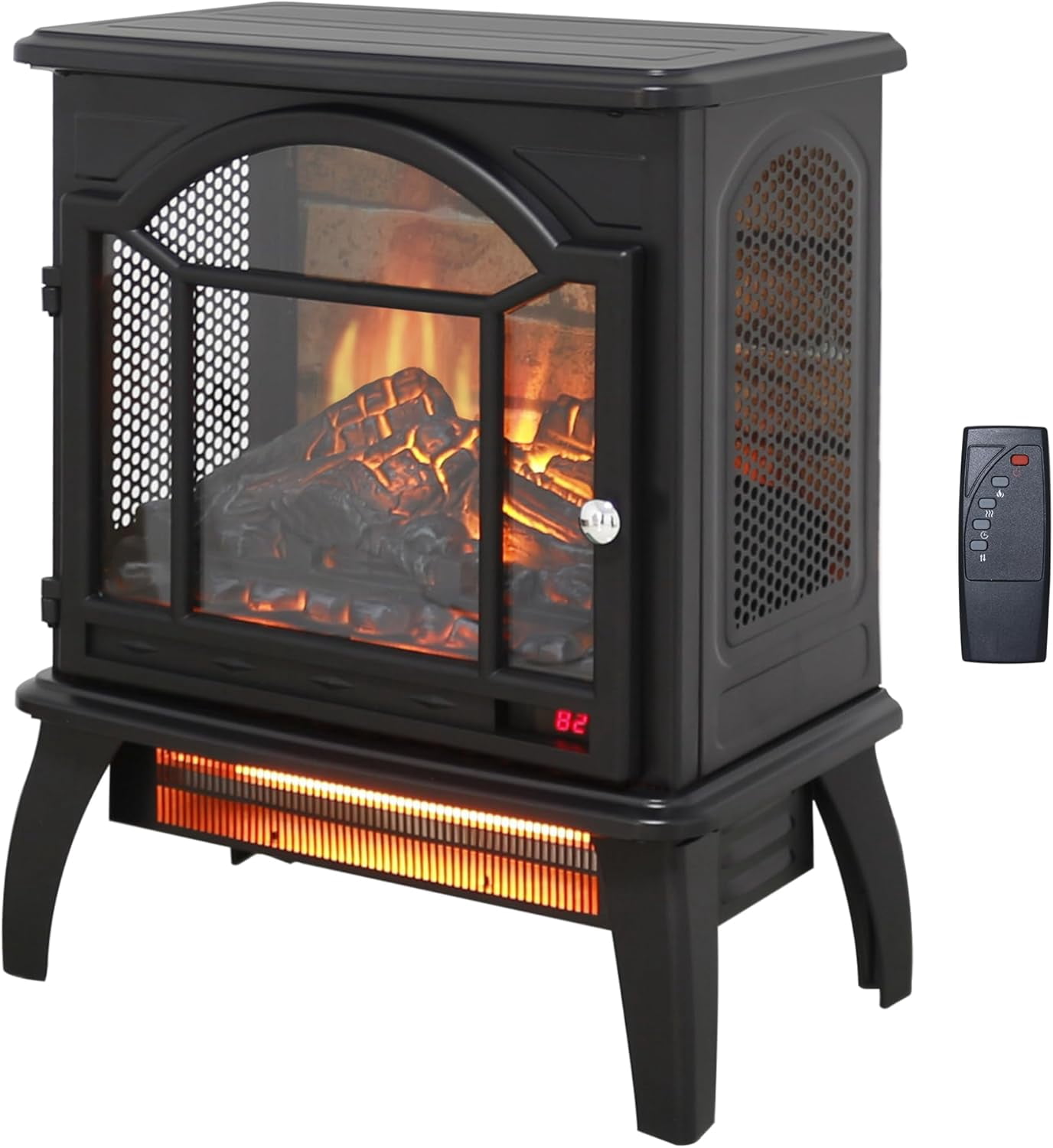 Innoflame 18" Electric Fireplace Projection Stove, Infrared Quartz ...