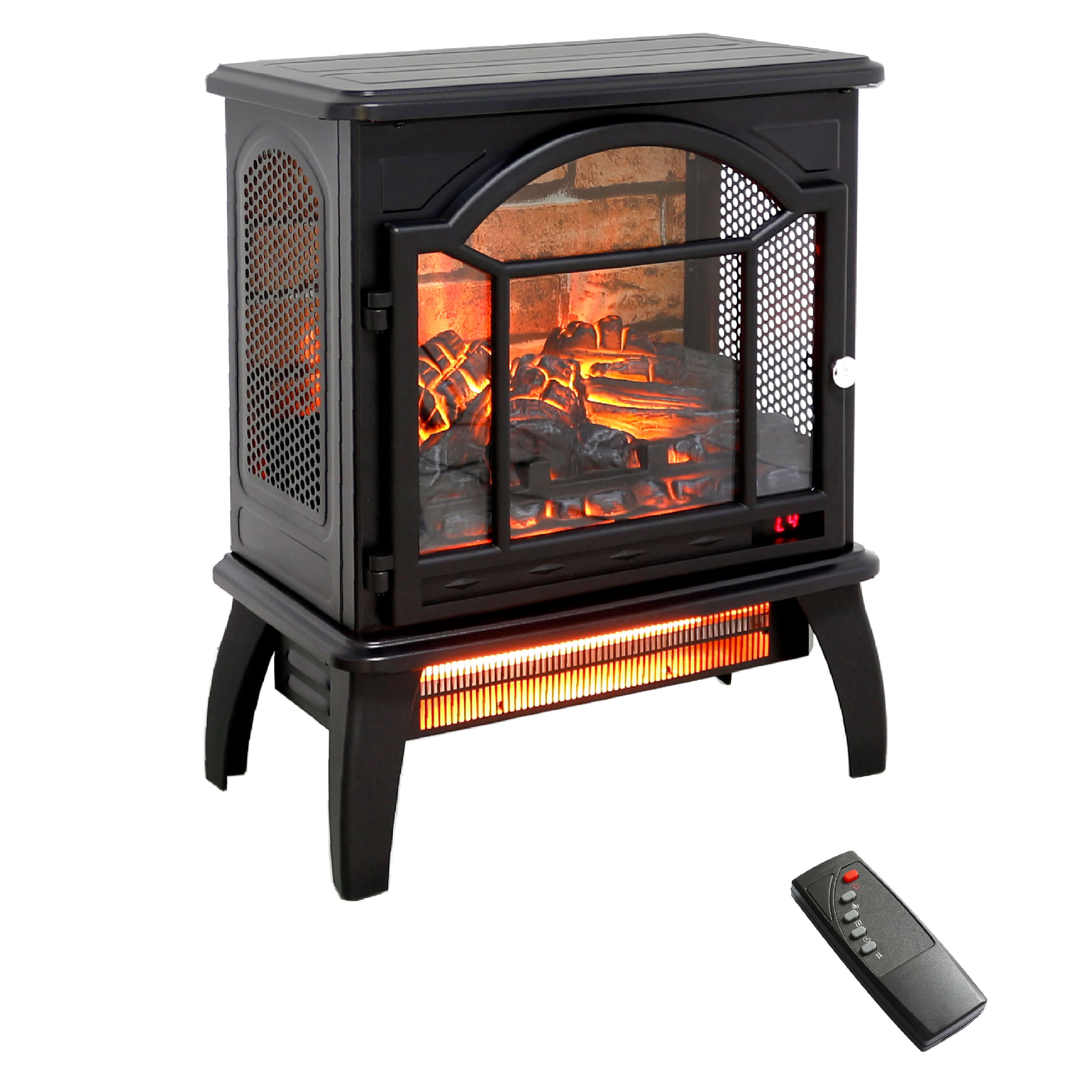 Innoflame 18" Electric Fireplace Projection Stove, Infrared Quartz ...