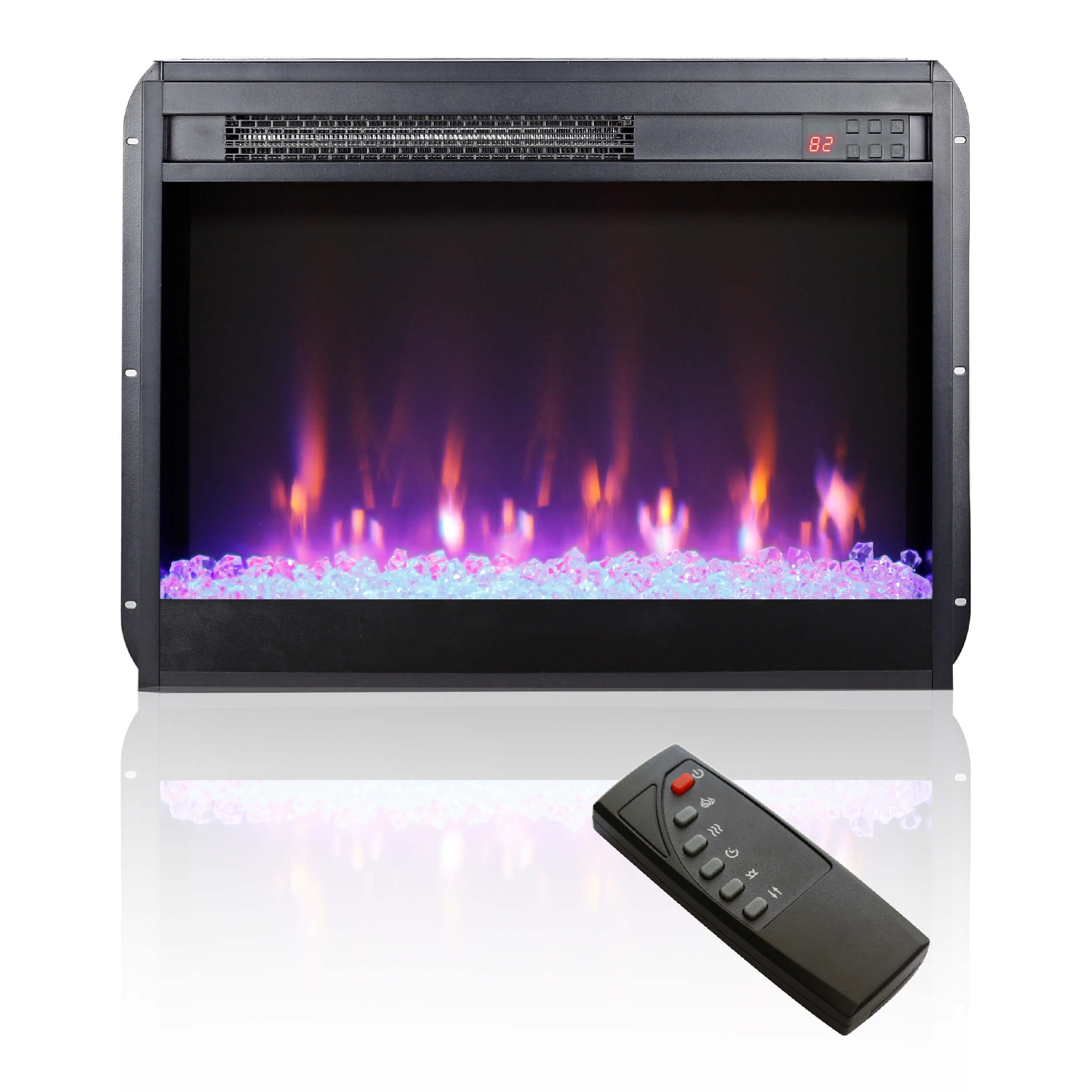 Innoflame 23" Electric Fireplace Insert with Remote/Timer/Side Light ...