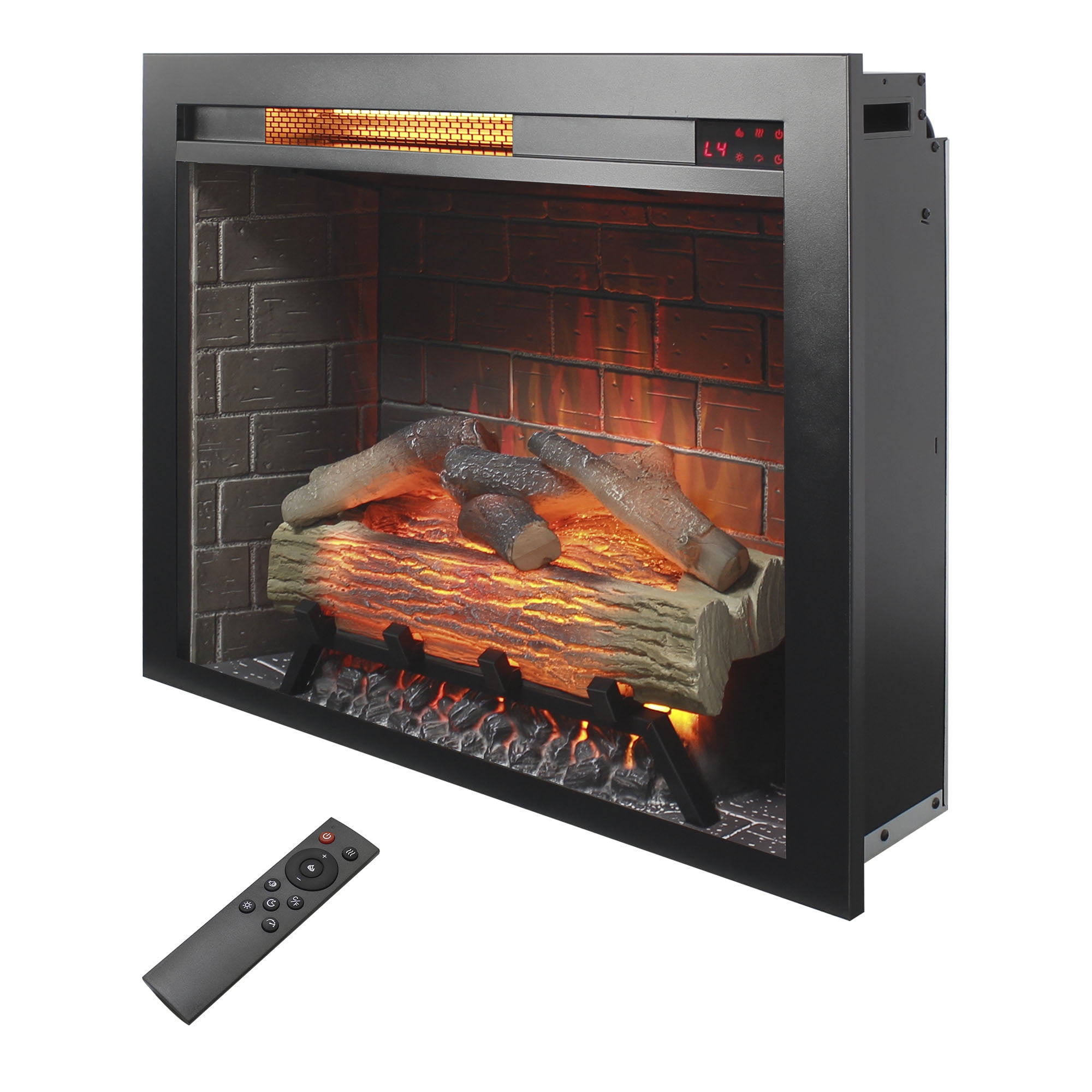 Innoflame 28" Electric Fireplace Insert with Fire Crackling Sound ...