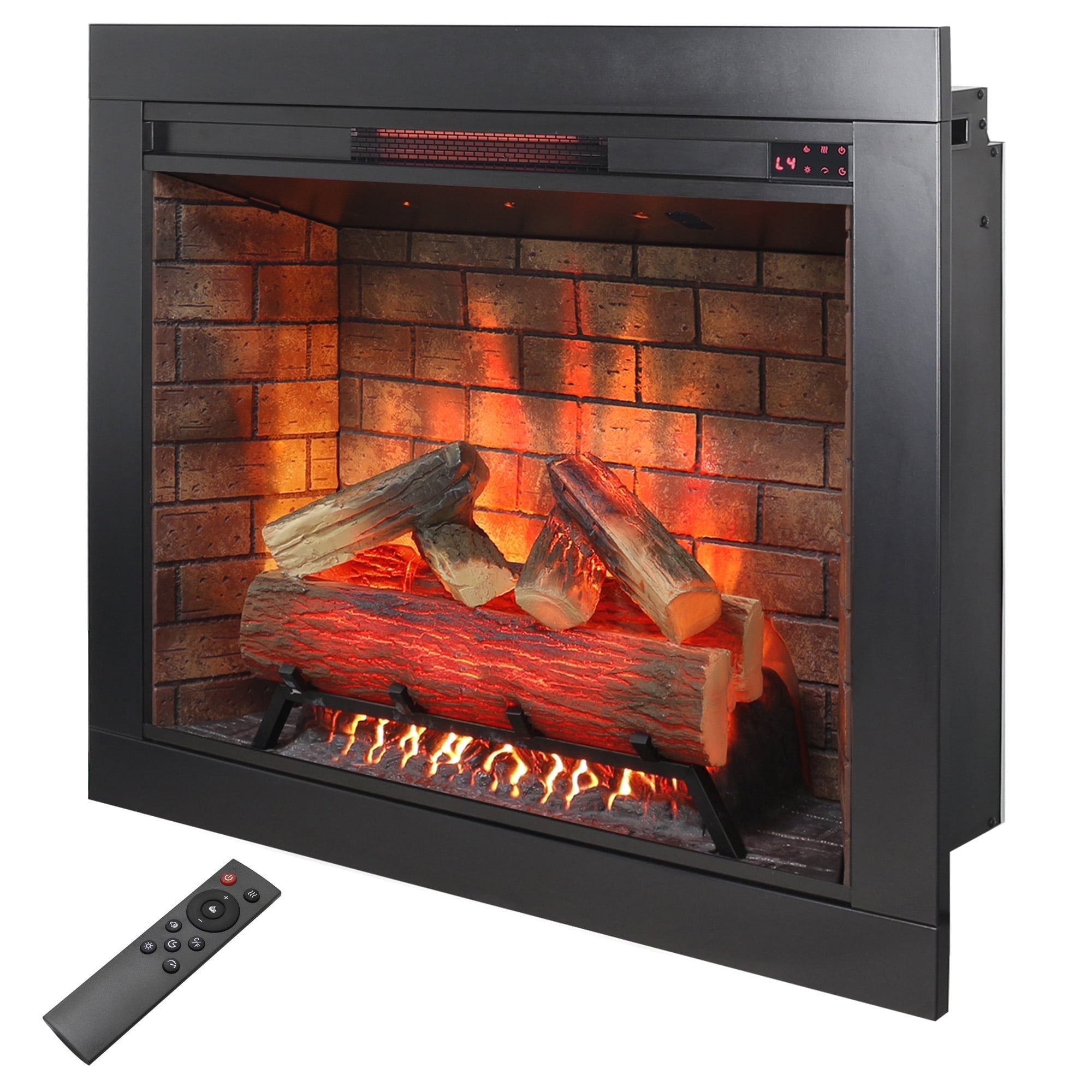 Innoflame 33" Electric Fireplace Insert with Fire Crackling Sound ...
