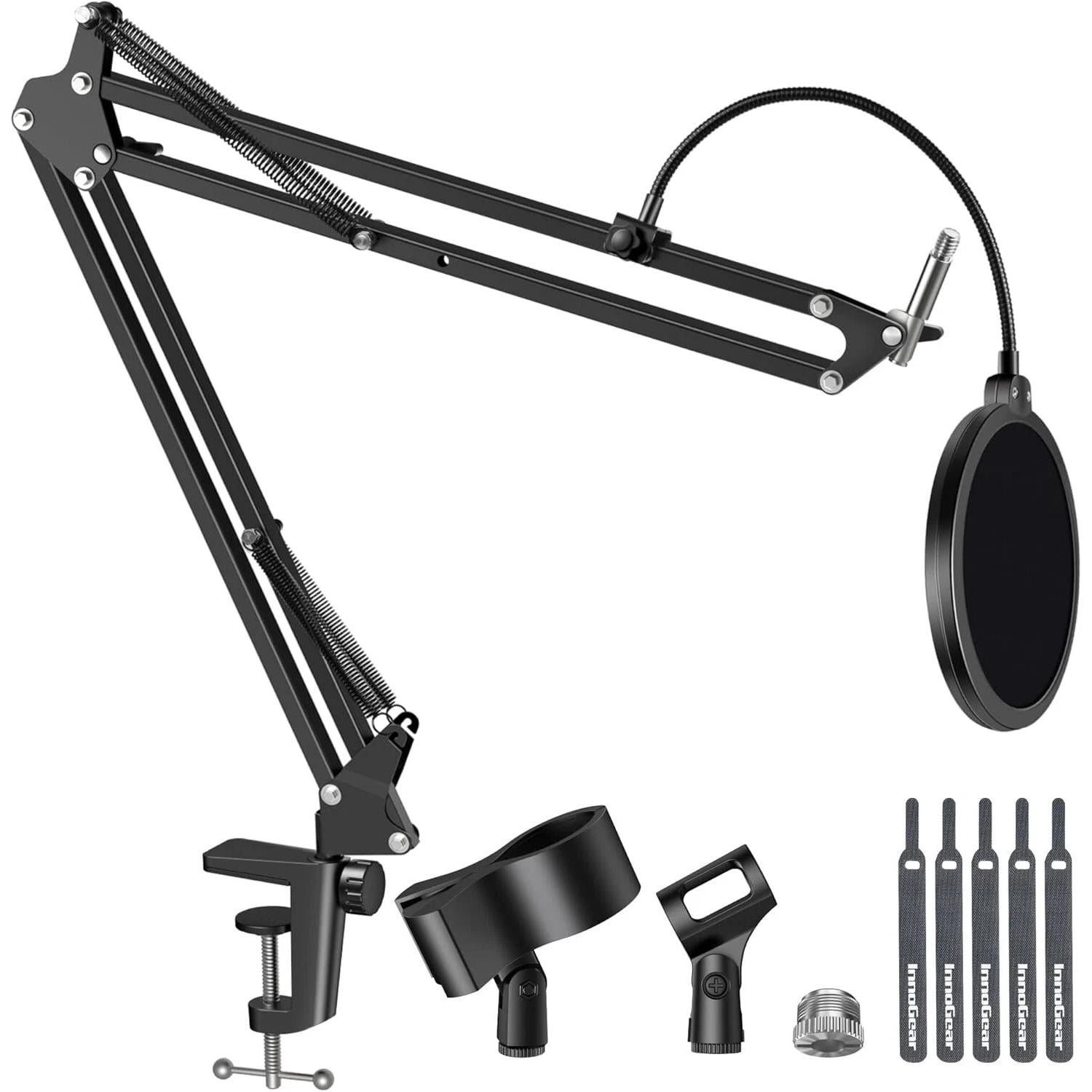 Innogear Adjustable Microphone Stand Heavy Duty Mic Arm With Desk Clamp ...