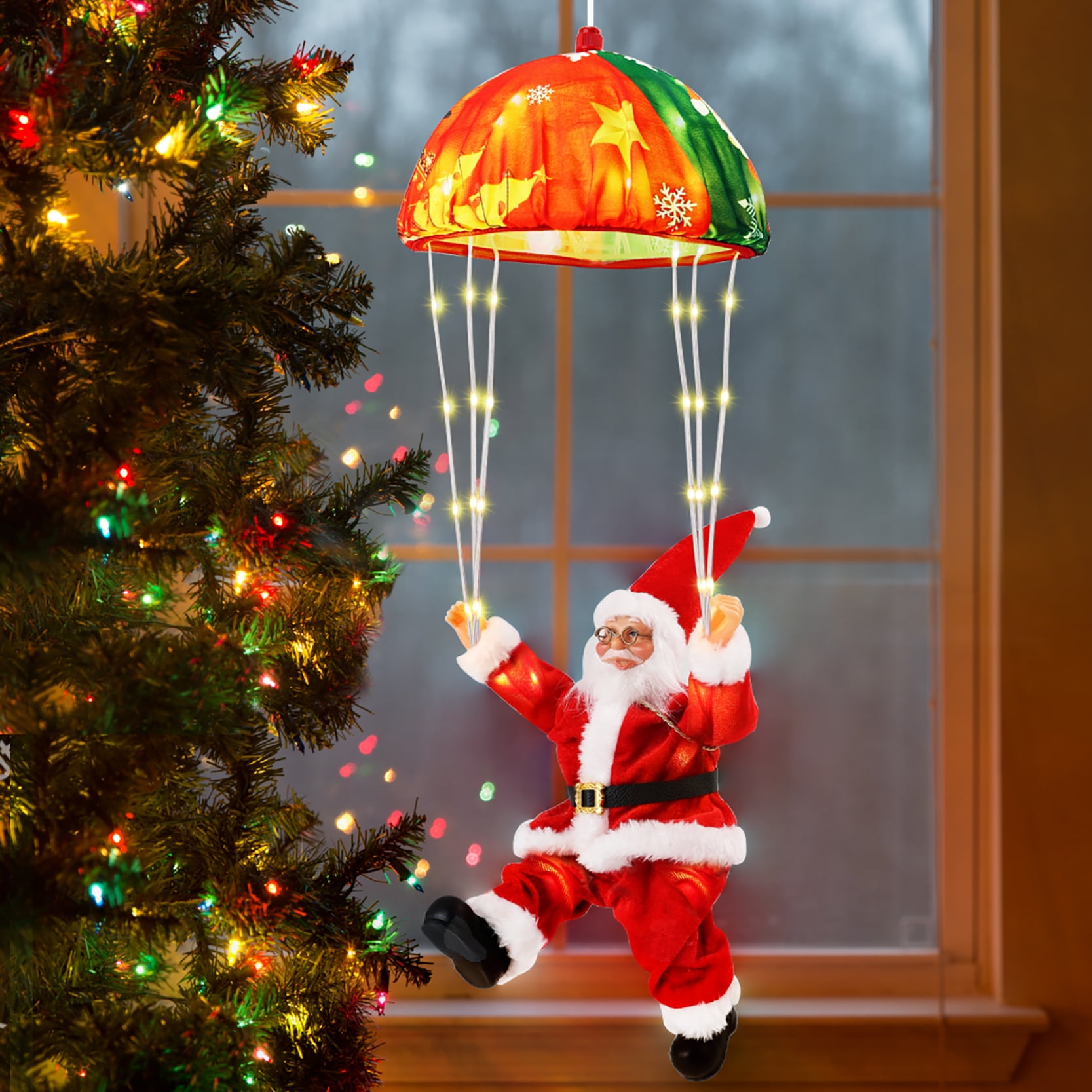 Parachuting Santa