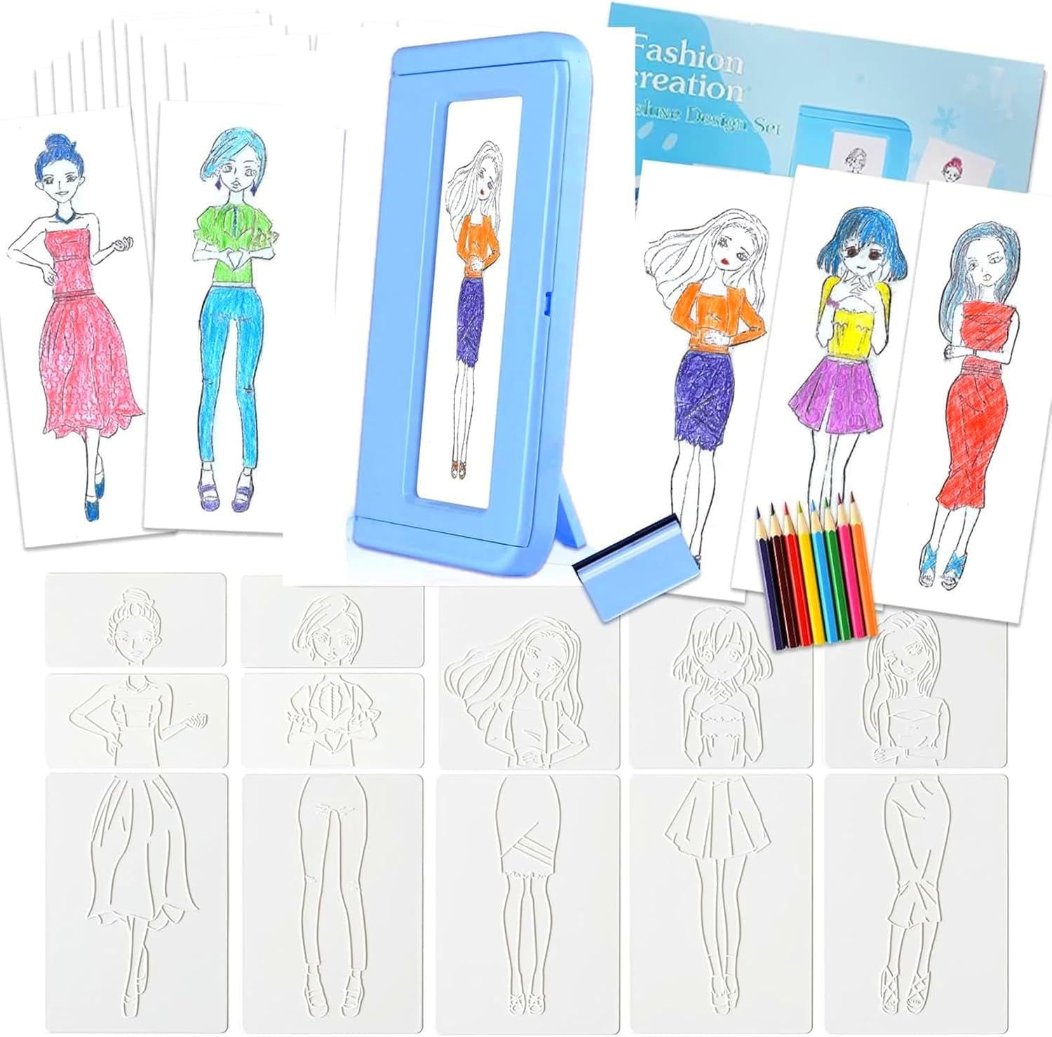 Innosurg Rubbing PlateTRDN Set, Fashion Design Art Activity Kit, Double ...