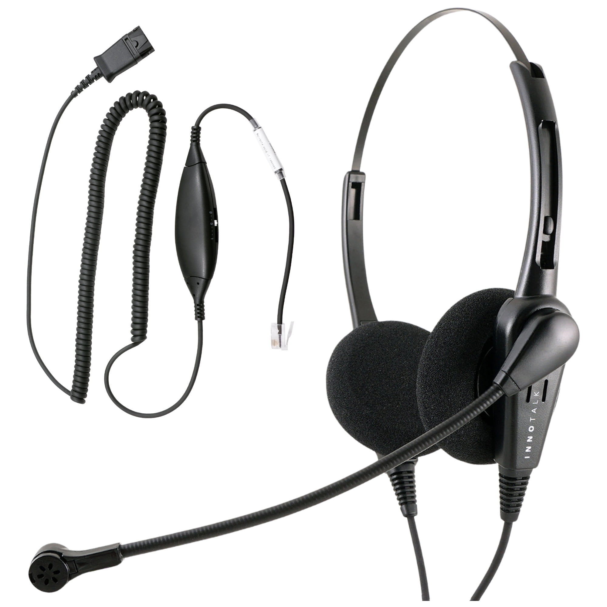 Innotalk Binaural Phone Headset with Smart Adapter Cord for Cisco ...