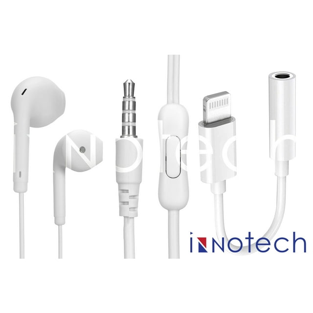 Innotech Aux Earbuds/Earphones, 3.5mm Wired Headphones Noise Isolating ...
