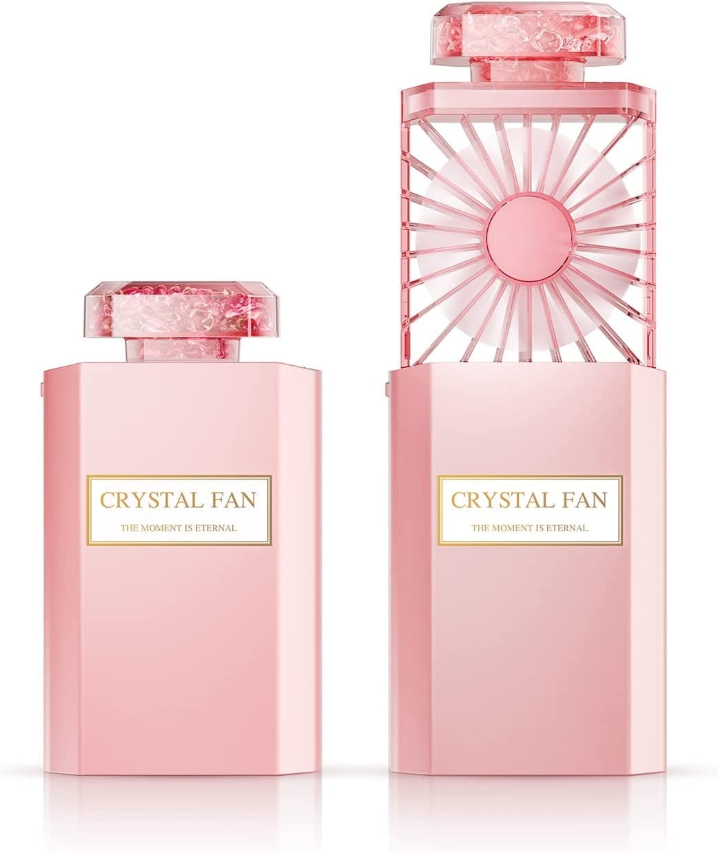 Innotech Handheld Portable Rechargeable Fan, Crystal Design, Compact ...