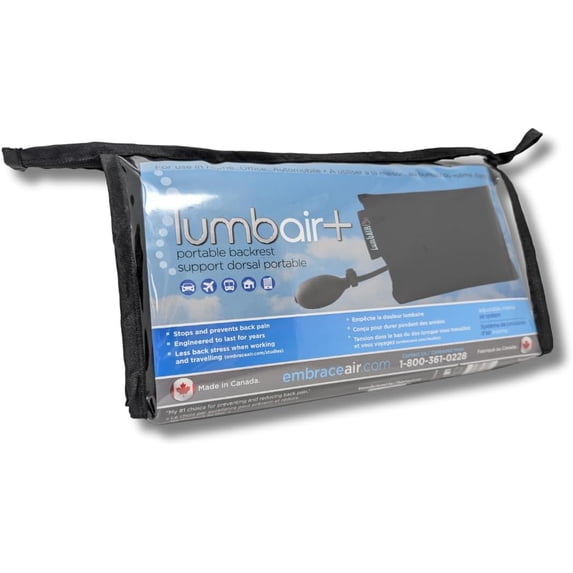 Innotech LumbAIRPlus Premium Portable Inflatable Lumbar Support Cushion ...