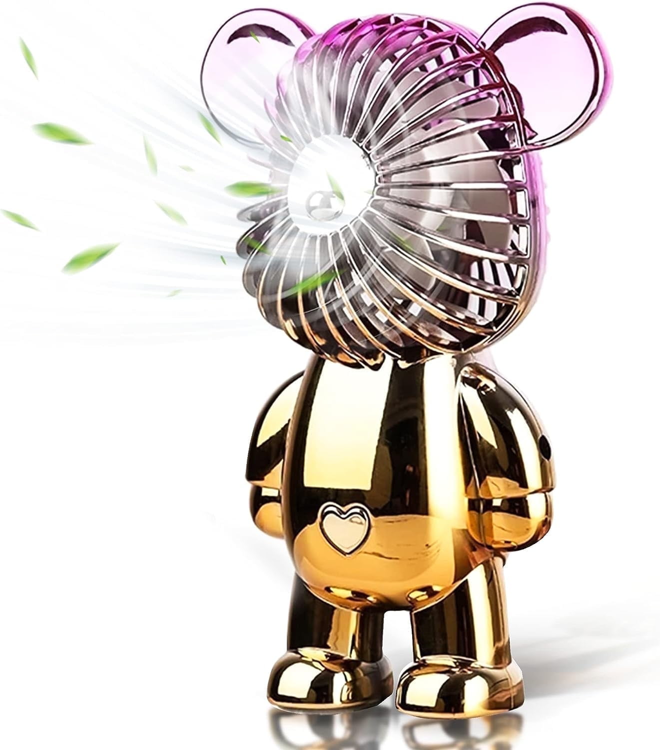 Innotech Portable Fan,Mini Cute Bear Desk Fan Small Quiet,3-Speed Adjustable Usb Powered Fan ...