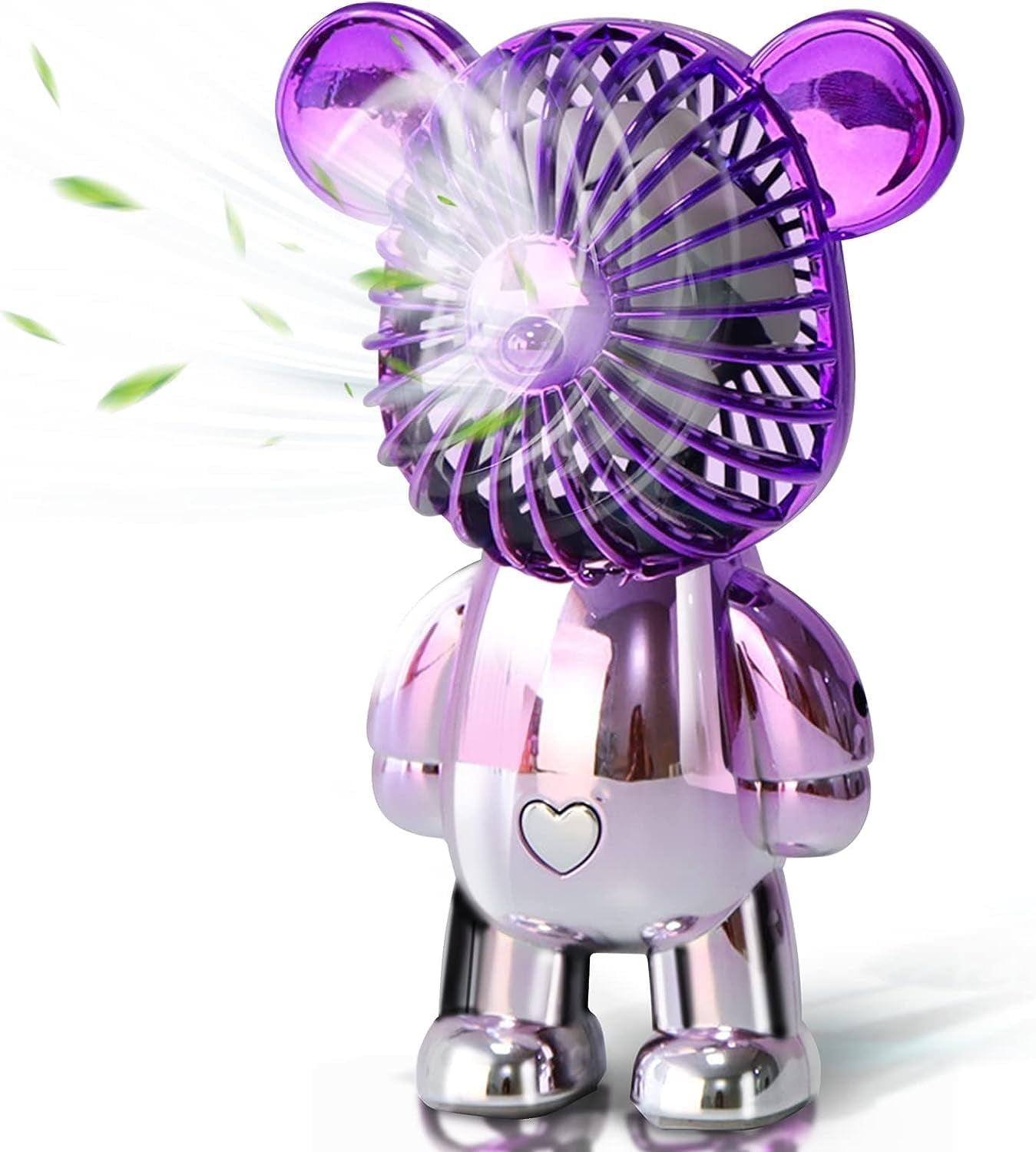 Innotech Portable Fan,Mini Cute Bear Desk Fan Small Quiet,3-Speed Adjustable Usb Powered Fan ...