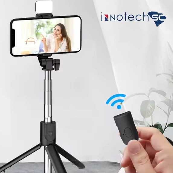 Innotech SC 42" Selfie Stick Tripod with Wireless Bluetooth Remote and ...