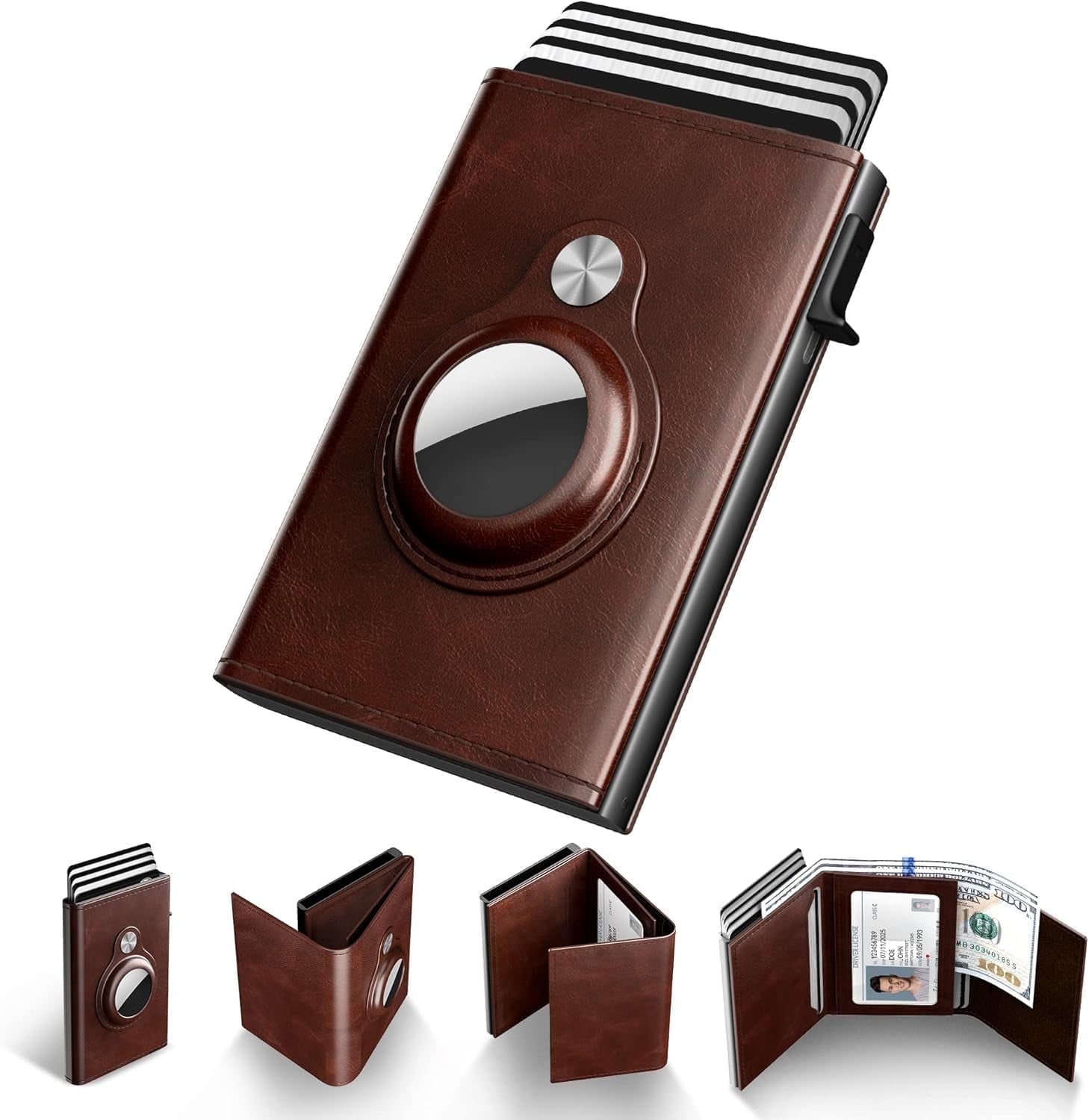 Innotech SC Men’s Smart Wallet Card Holder for AirTag – Slim RFID ...