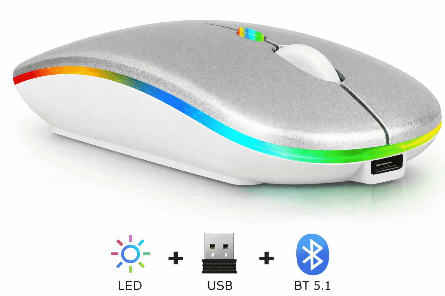 Innotech SC Wireless Bluetooth Mouse – Rechargeable Slim Silent Mouse ...