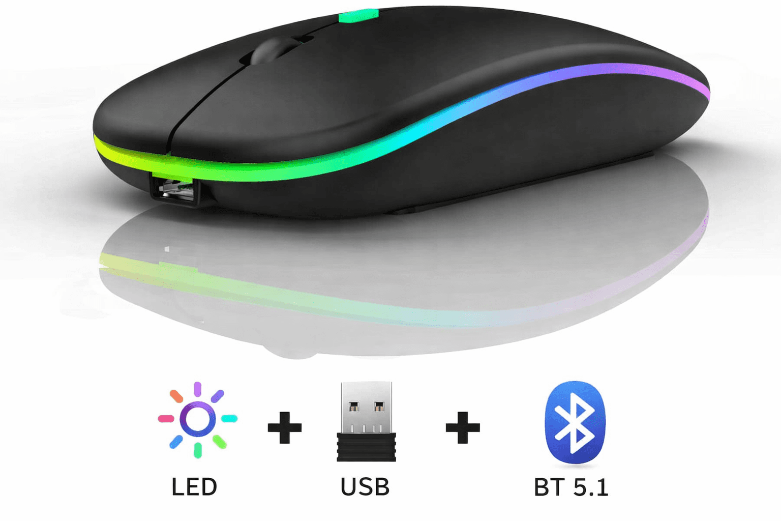 Innotech SC Wireless Bluetooth Mouse – Rechargeable Slim Silent Mouse ...