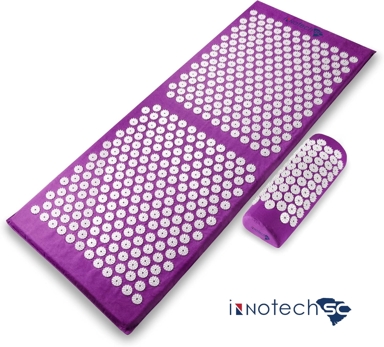 Innotech Sc Acupressure Mat and Pillow Set for Back/Neck Pain Relief ...