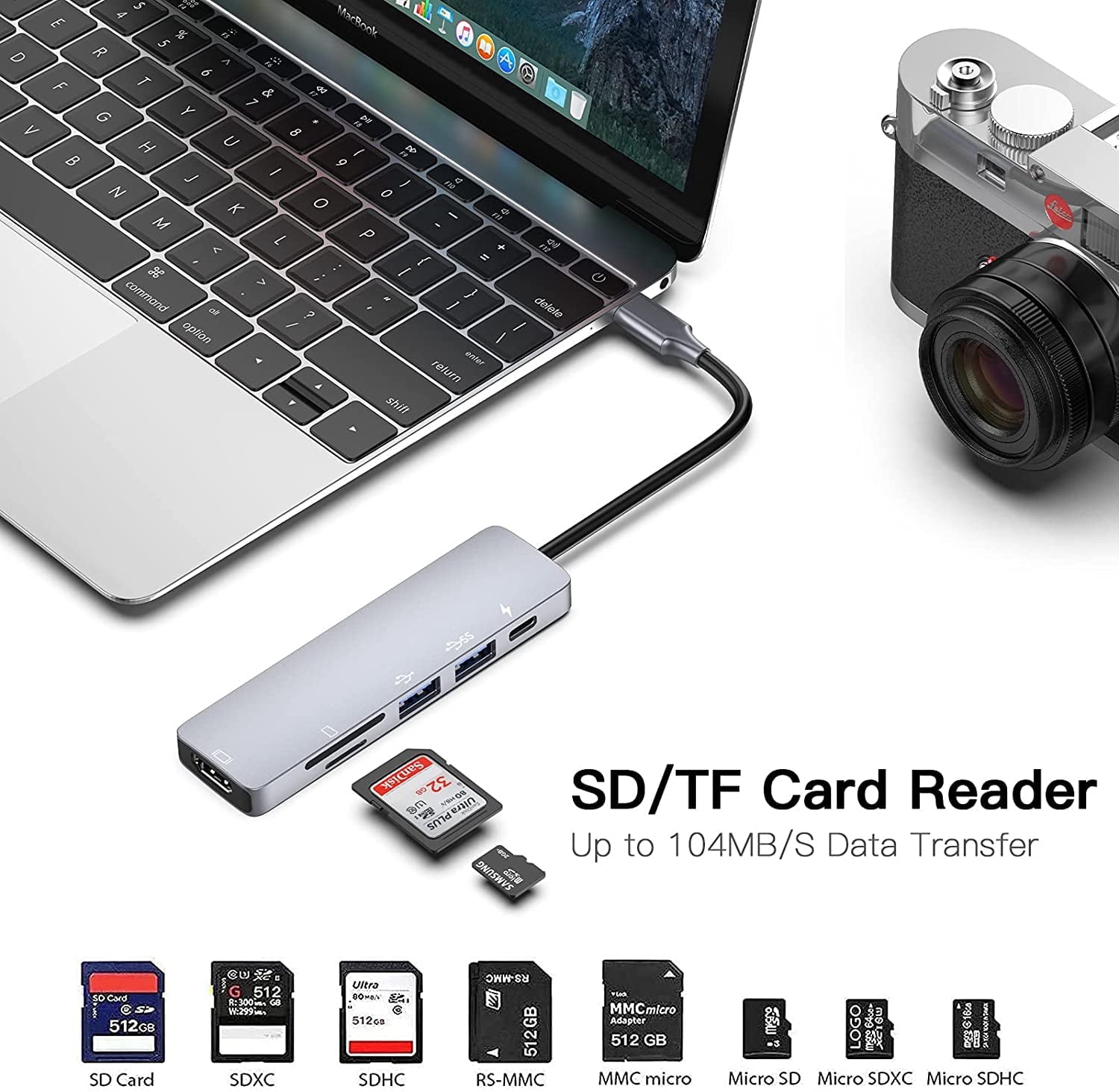 Innotech USB Type C 6 in 1 Hub, 6 in 1 USB C Laptop Docking Station ...