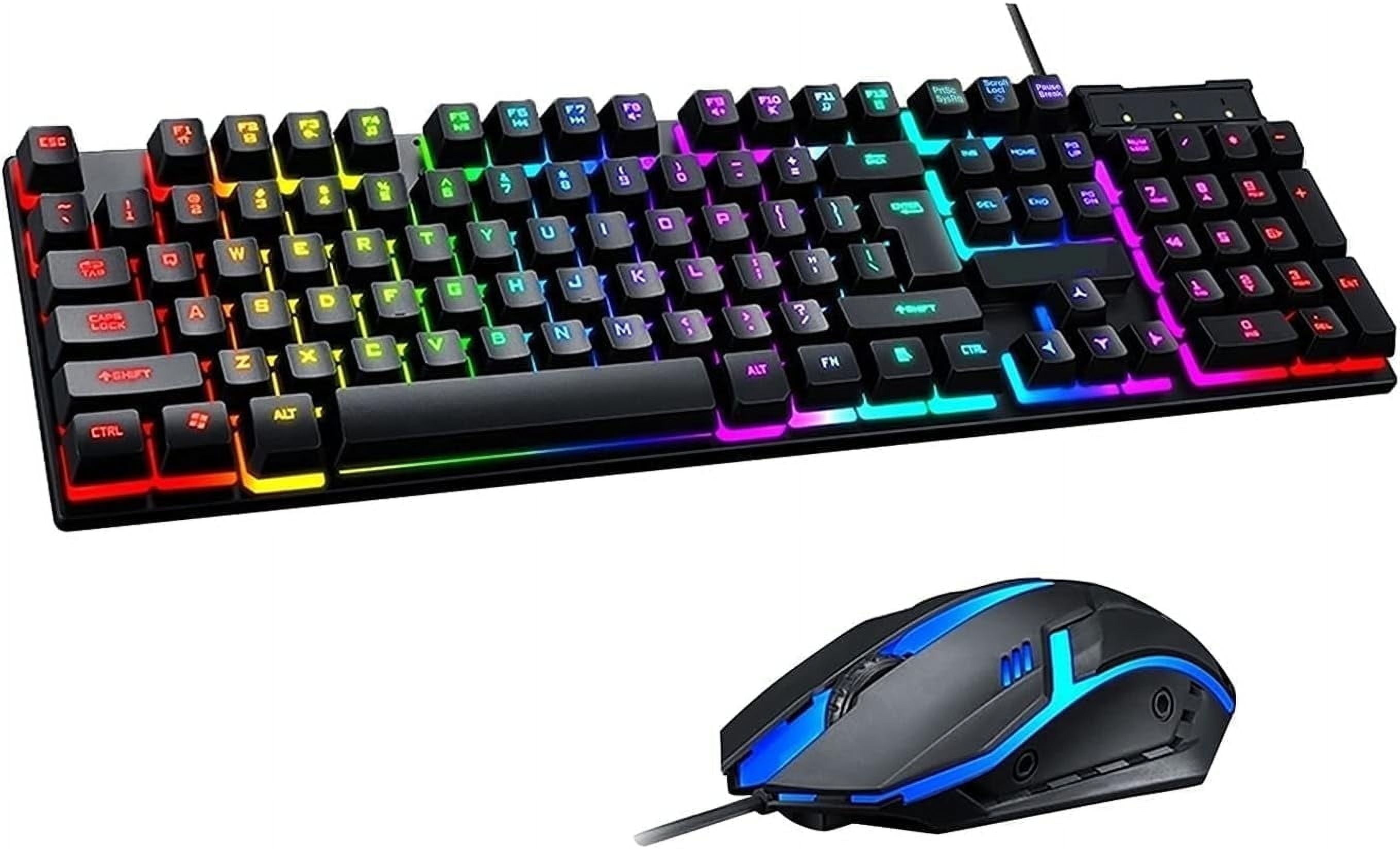 InnotechSC 104 Keys Gaming Keyboard and Mouse Combo with RGB Backlit ...
