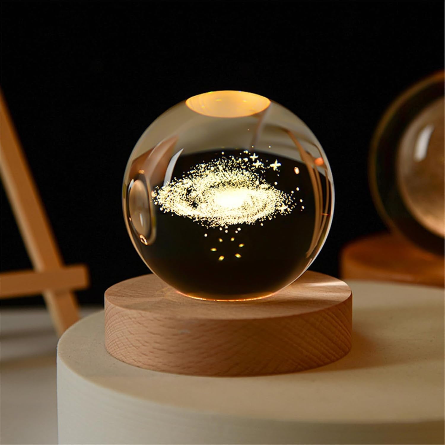 InnotechSC 3D Galaxy System Crystal Ball 60mm Universe Gifts with Laser ...