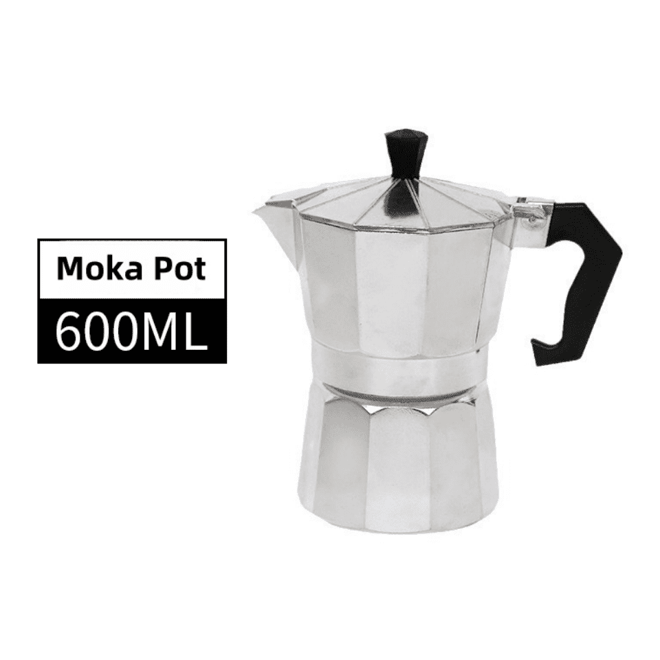 InnotechSC Aluminum Moka Stove Coffee Maker, Silver Moka Pot Coffee ...