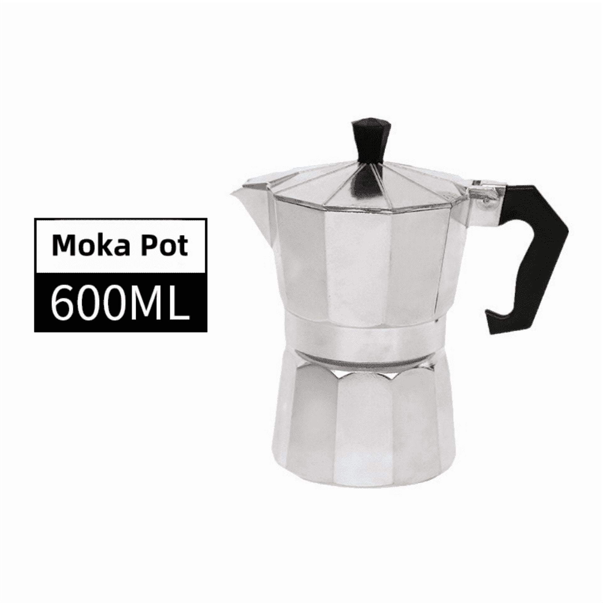 InnotechSC Aluminum Moka Stove Coffee Maker, Silver Moka Pot Coffee ...