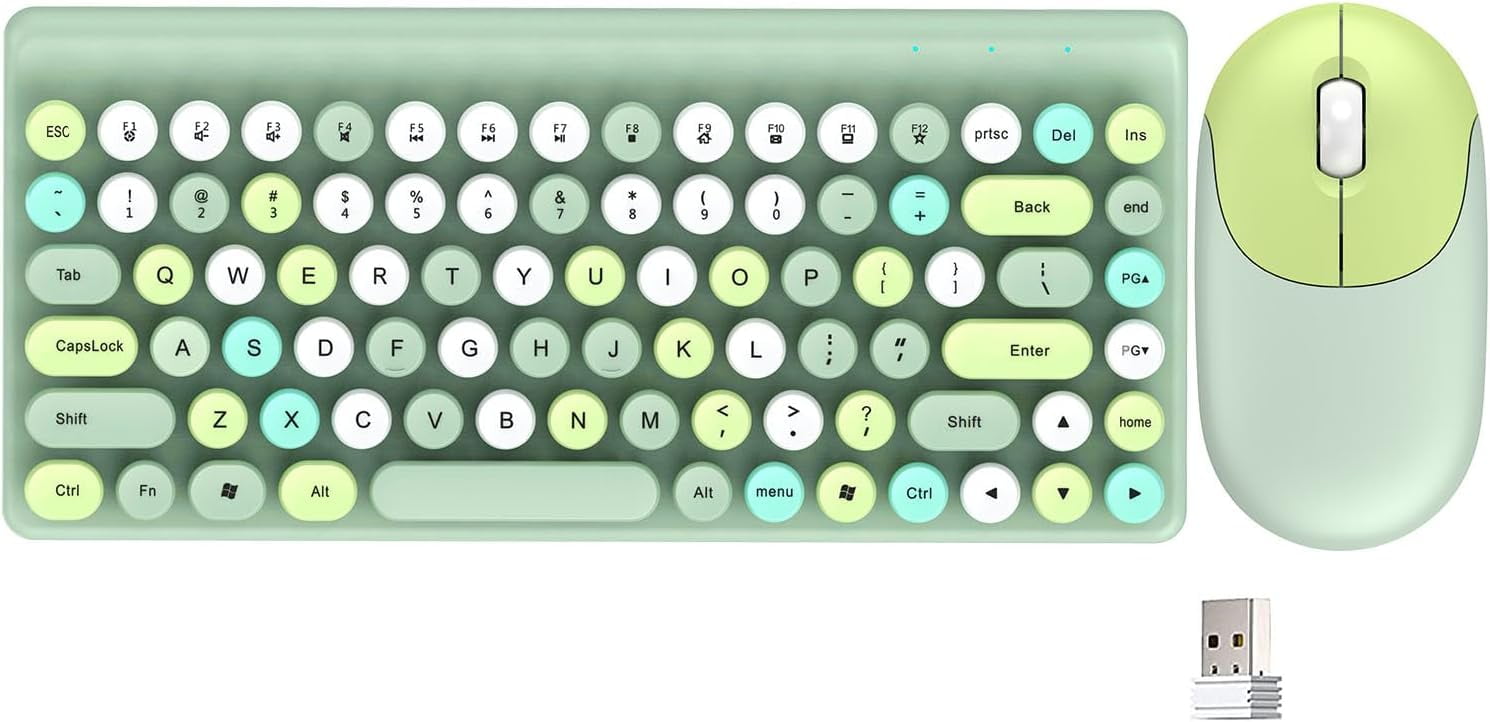 InnotechSC Wireless Keyboard and Mouse Combo, 104 Keys Full-Sized 2.4 ...