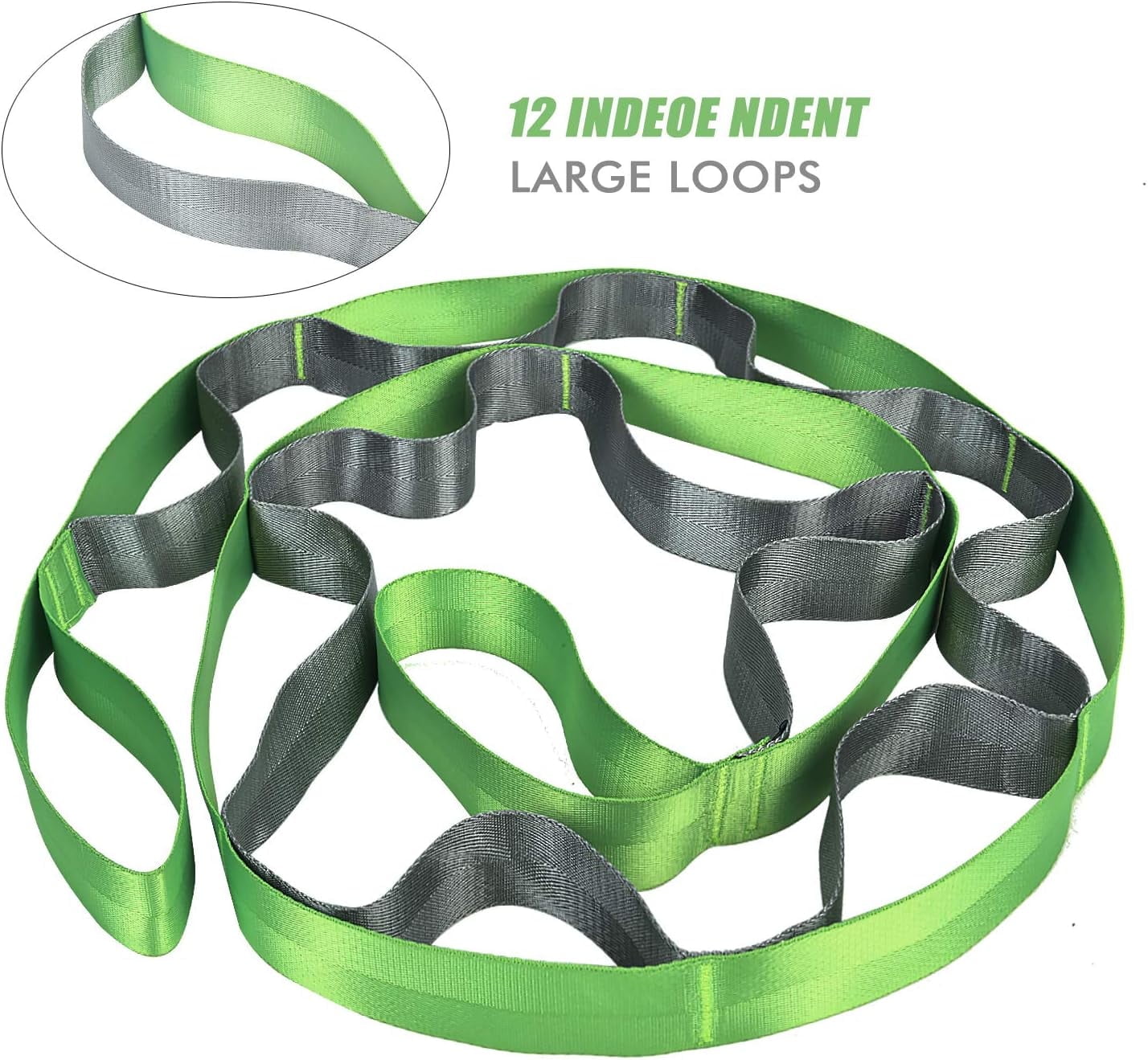 InnotechSC Yoga Straps Stretching Strap with 12 Loops Workout Poster ...