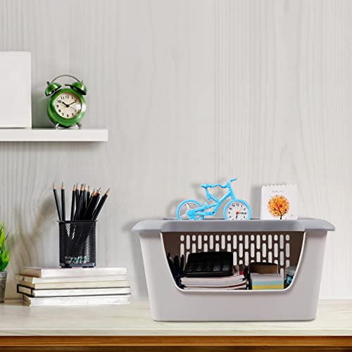 Innouse 5 Tier Large Plastic Storage Stacking Basket/Bin on Wheels ...