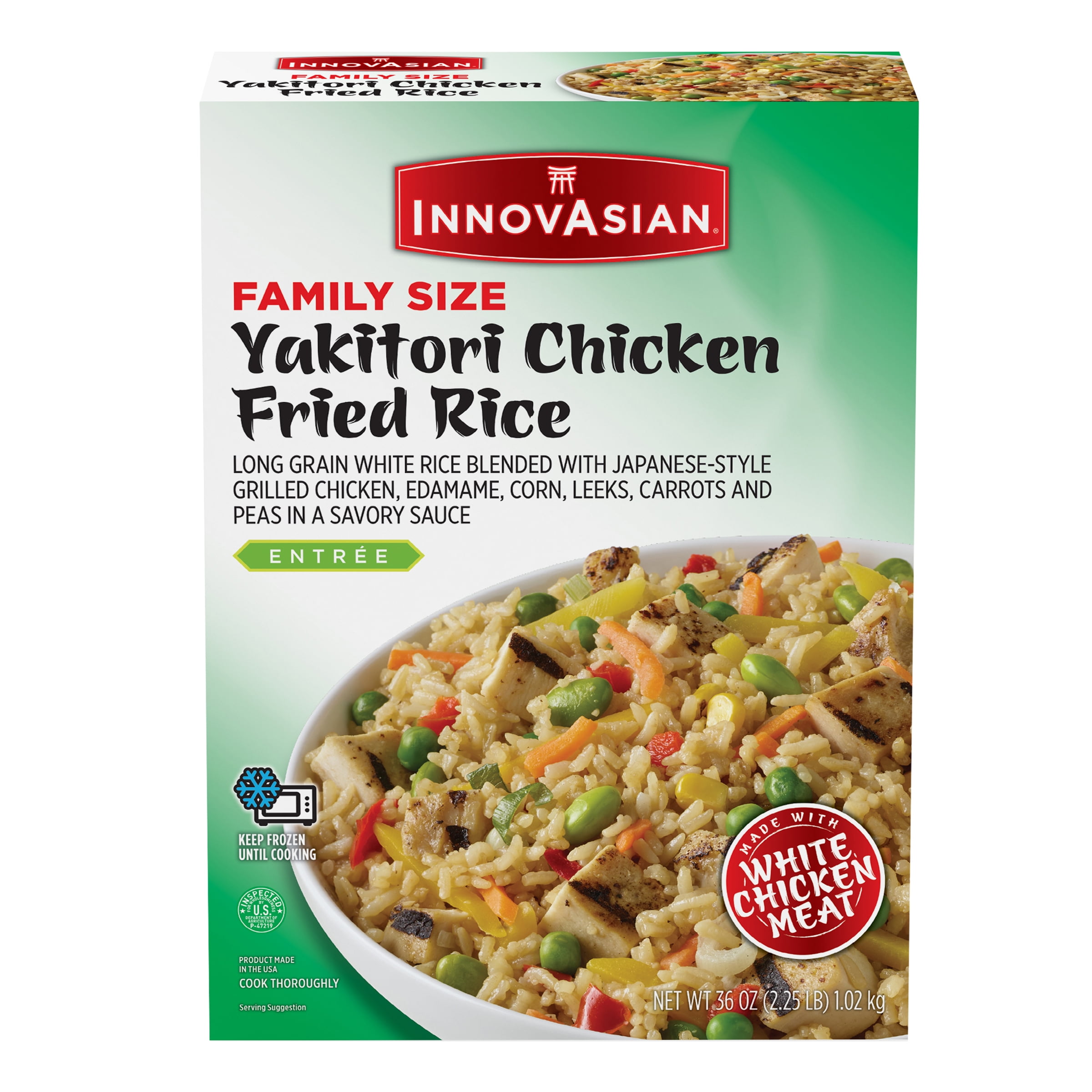 InnovAsian Yakitori Chicken Fried Rice, 36 oz (Frozen Meal) - Walmart.com