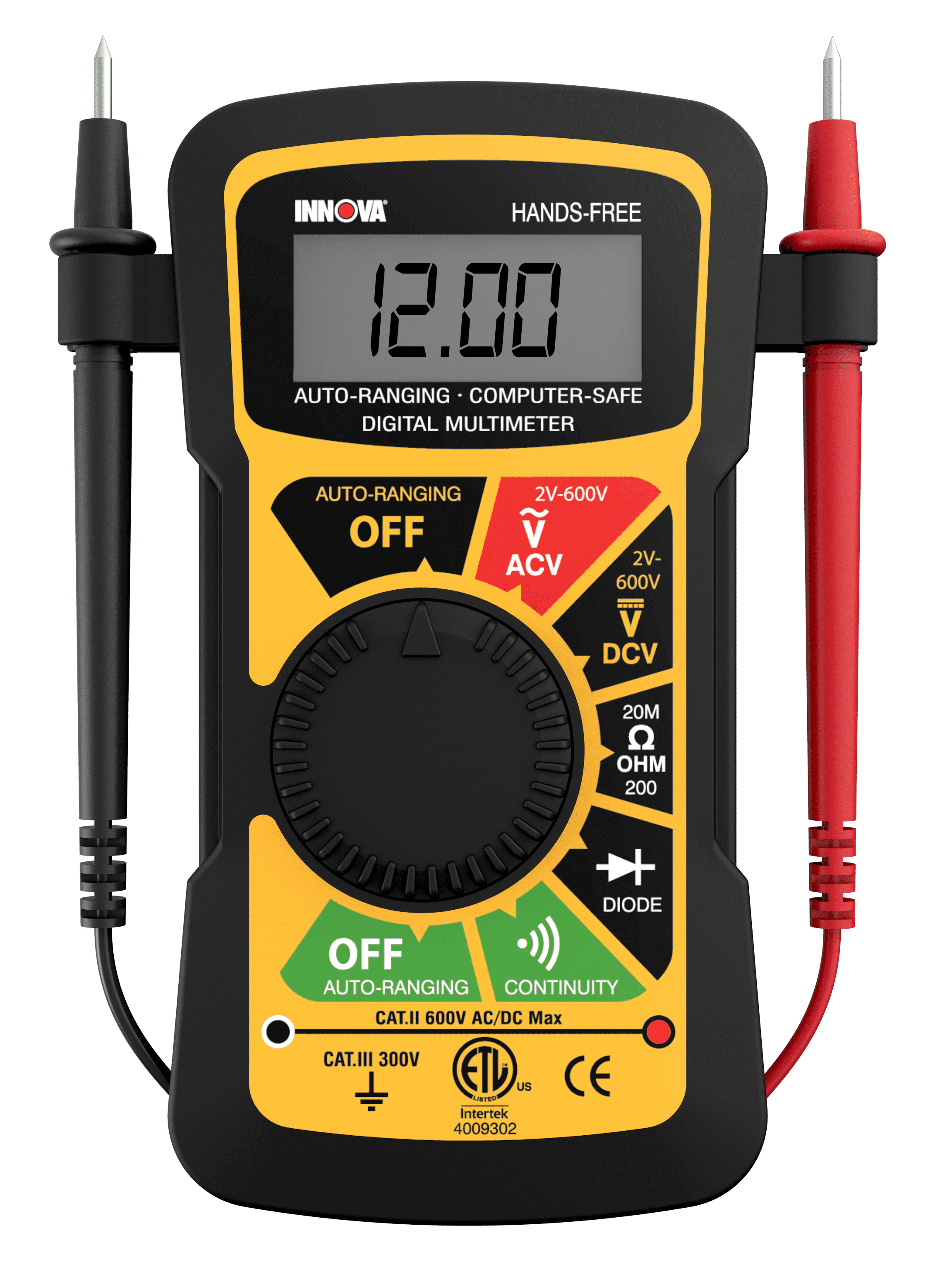 Innova 3300 Auto-Ranging Digital Multimeter, Electrical Tester ...