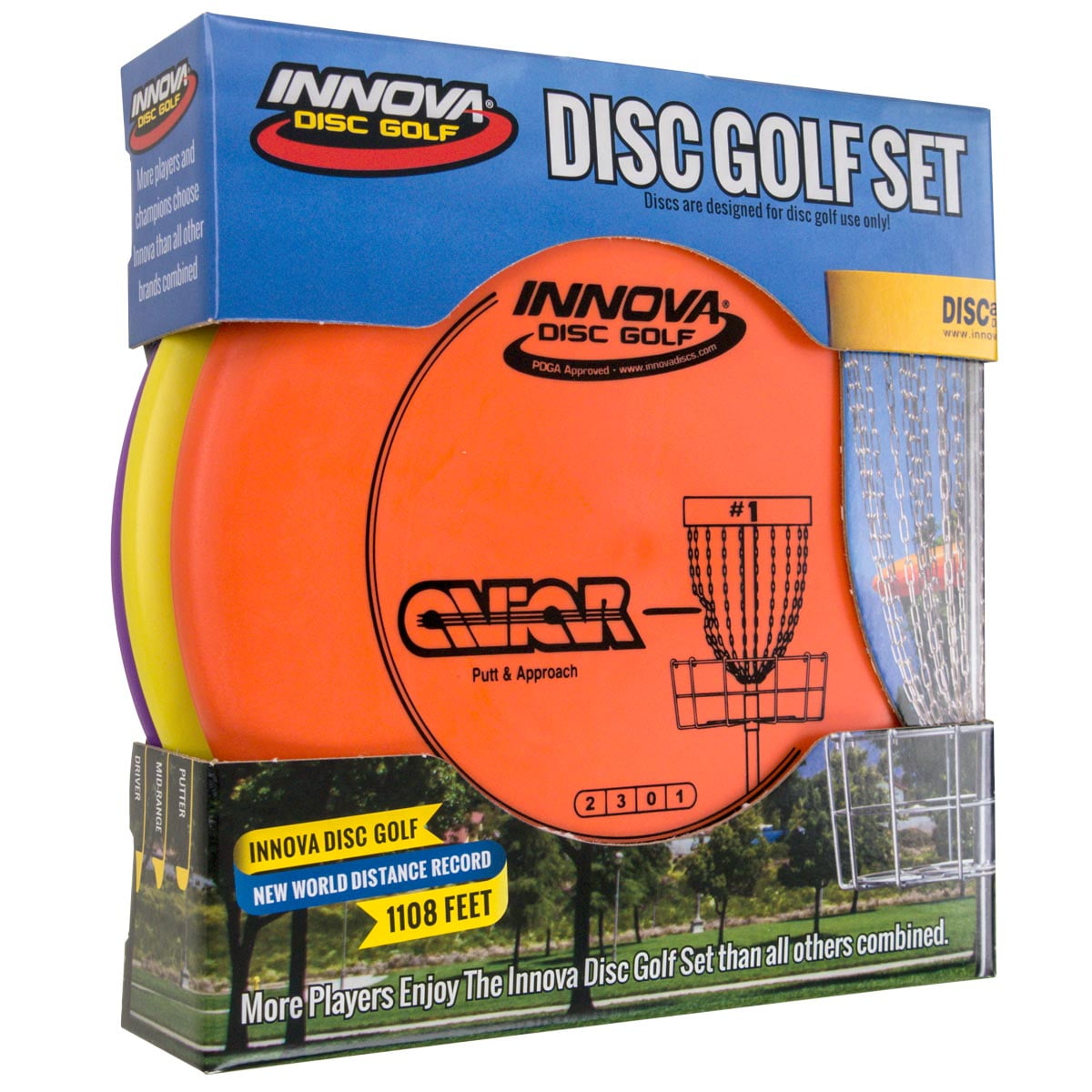Innova Disc Golf DX Plastic 3-Disc Set, Leopard Driver, Shark Mid-Range ...