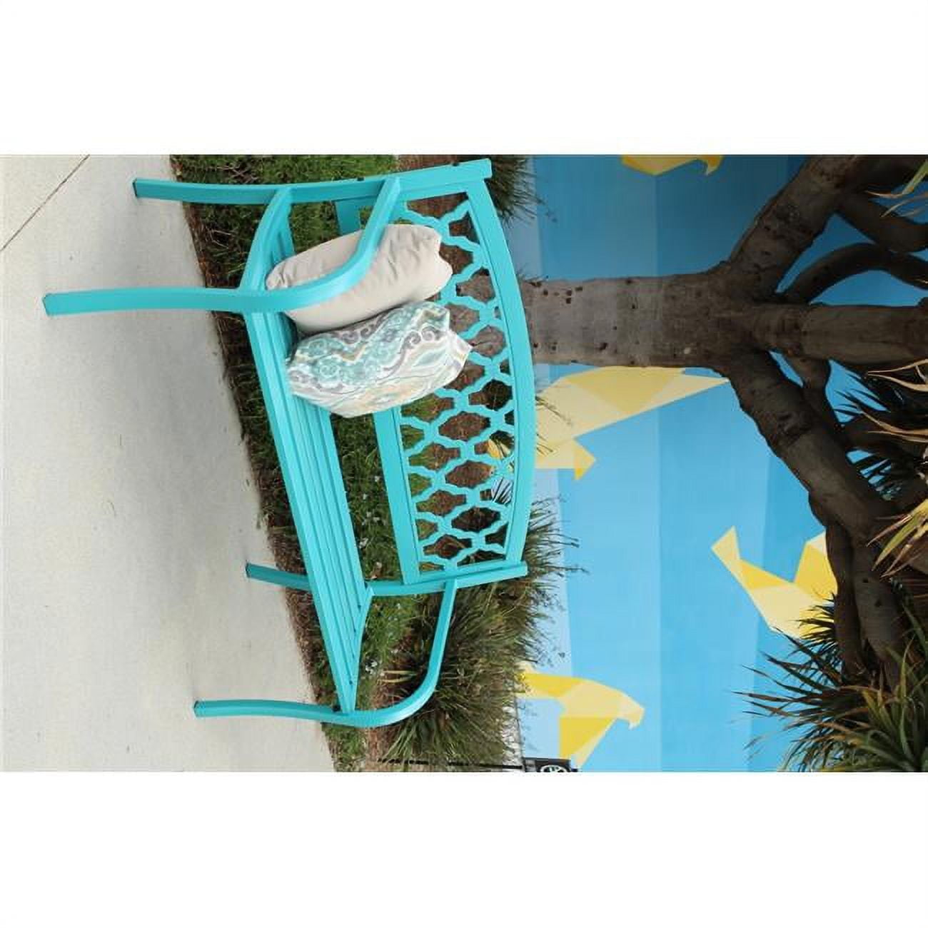 Innova Hearth & Home S521-29A Evelyn Steel Bench, Soho Blue - Walmart.com