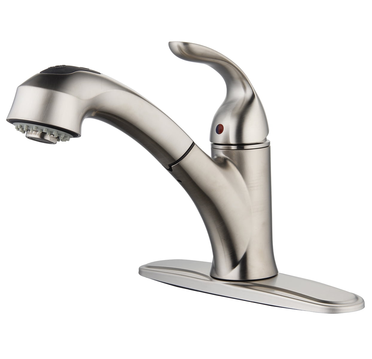 Innova One Handle Brushed Nickel Pull-Out Kitchen Faucet ( Pack of 1 ...